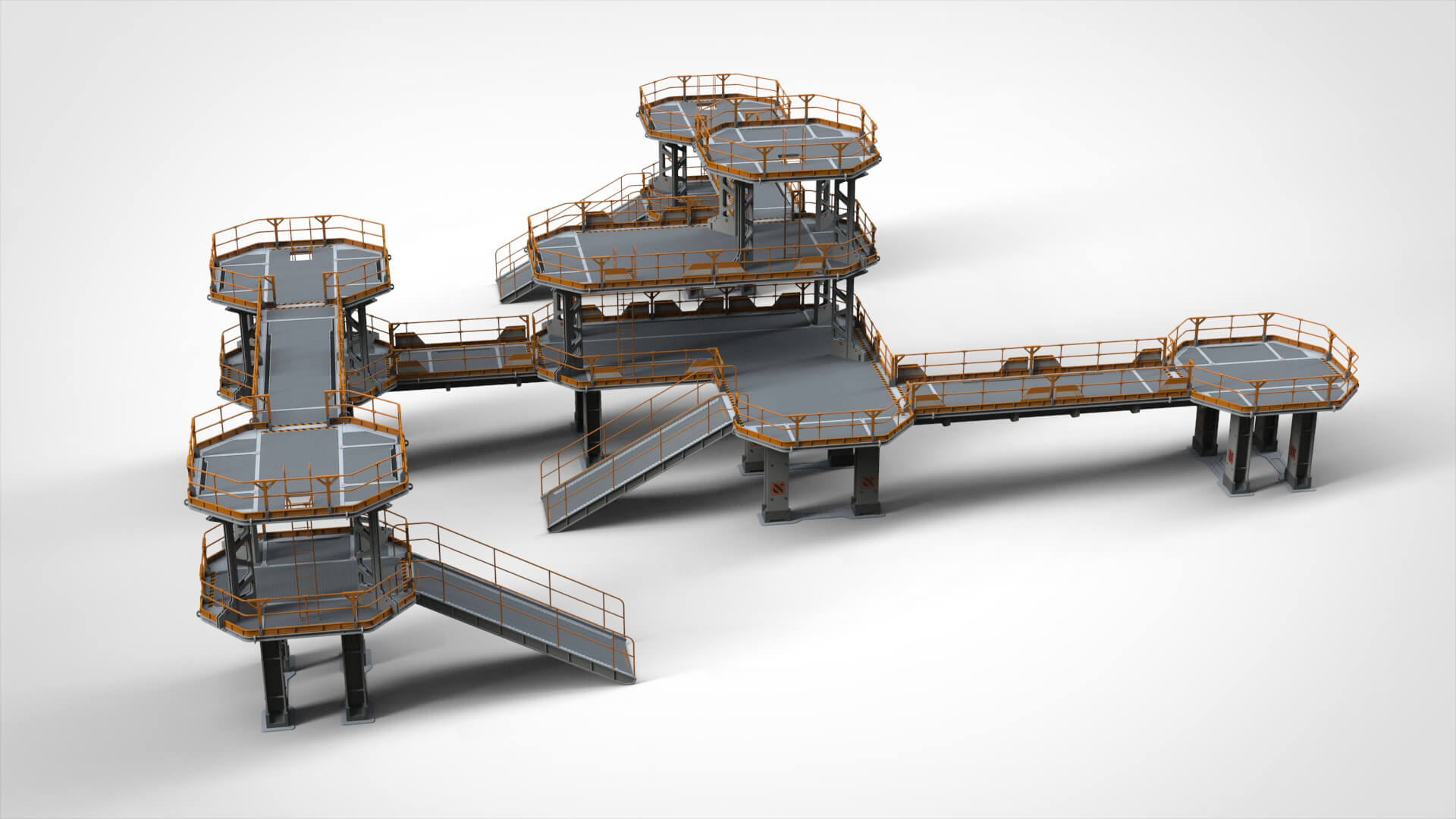 Sci-Fi Modular Environment 9 3D Model by Chtazi