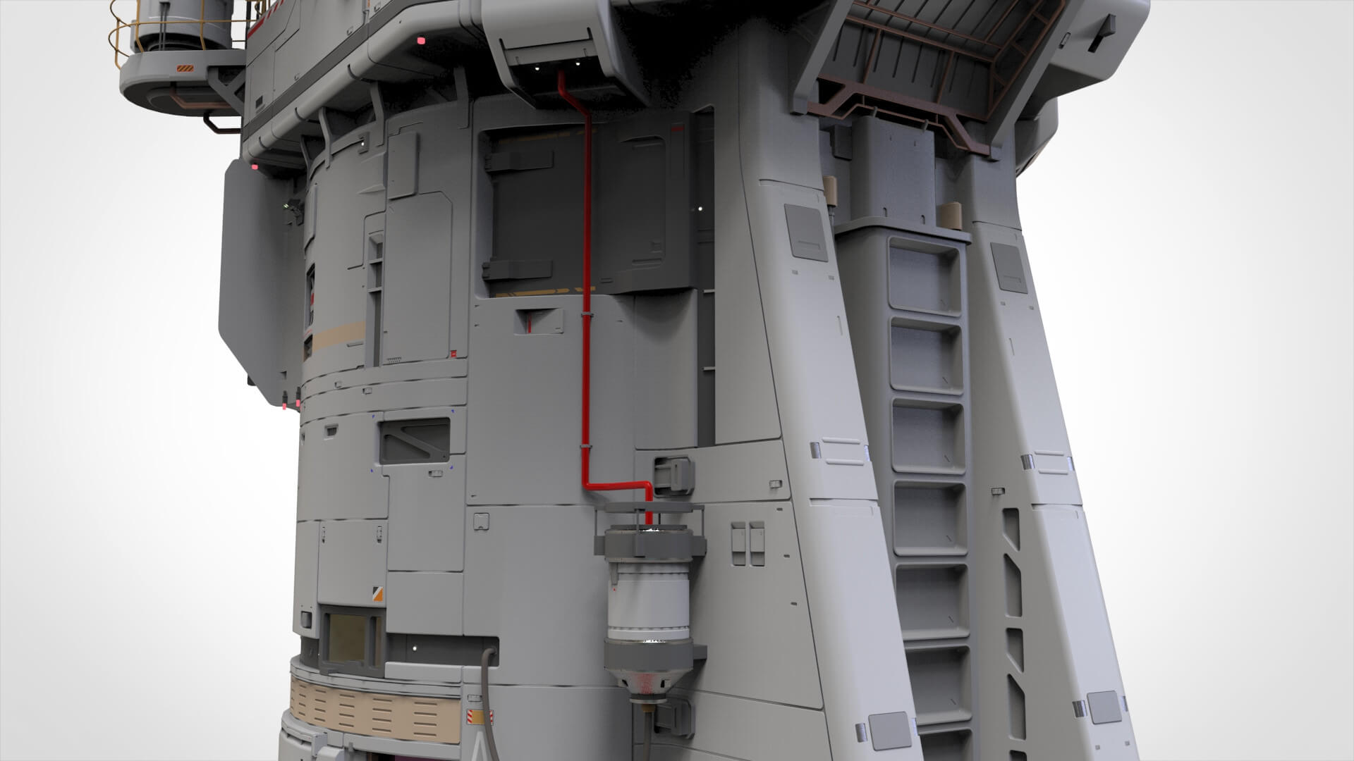 Sci-Fi Observation Post 3D Model by Chtazi