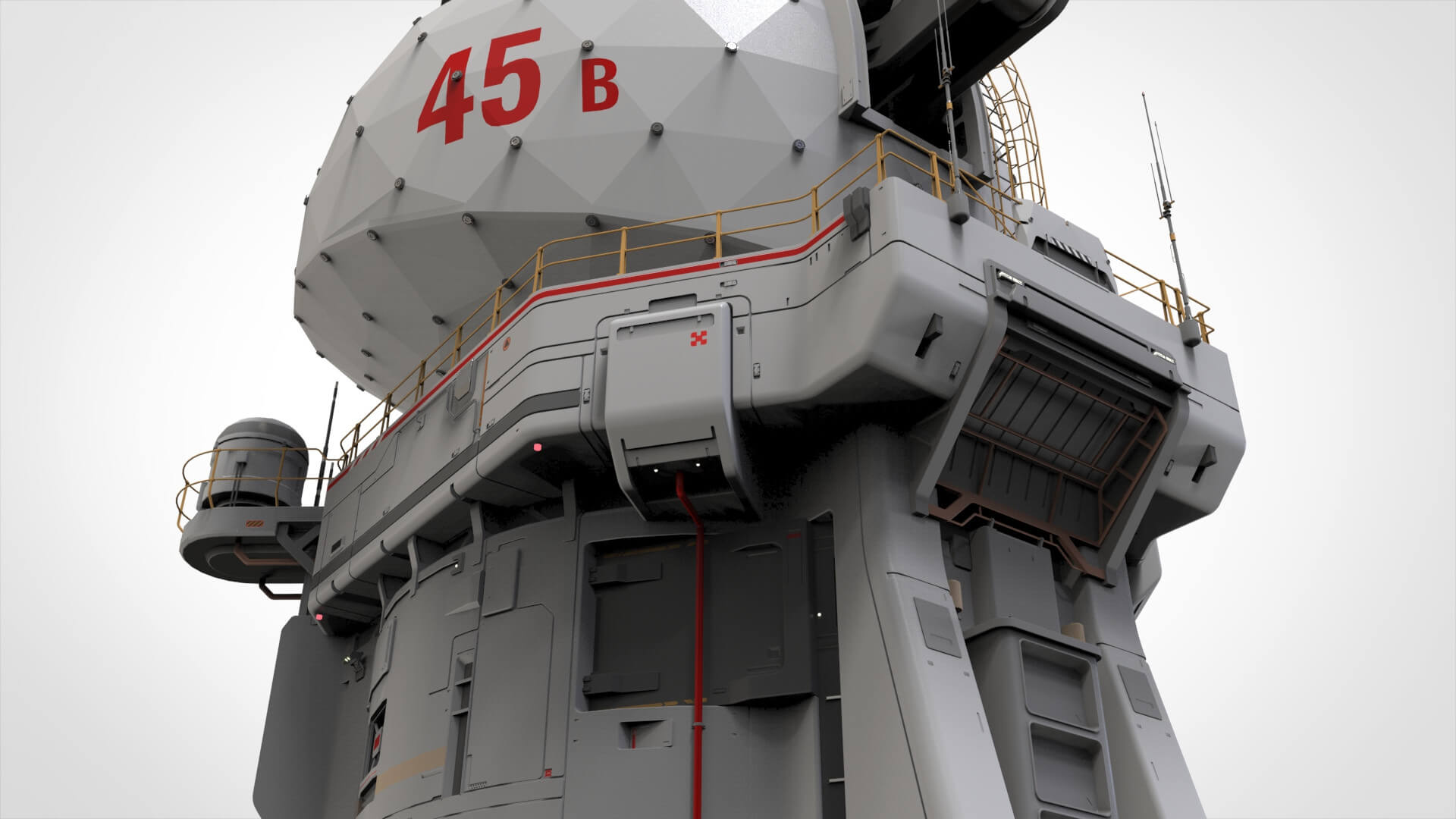 Sci-Fi Observation Post 3D Model by Chtazi