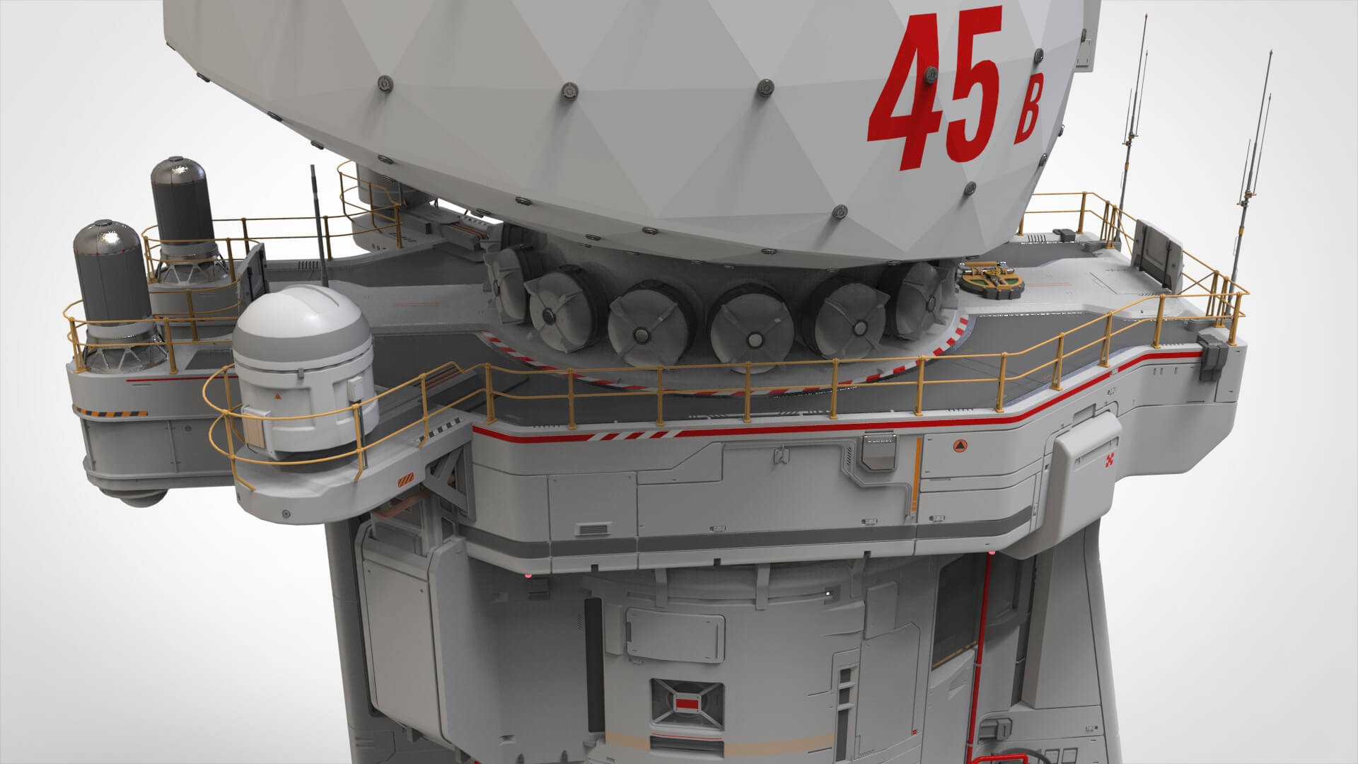 Sci-Fi Observation Post 3D Model by Chtazi