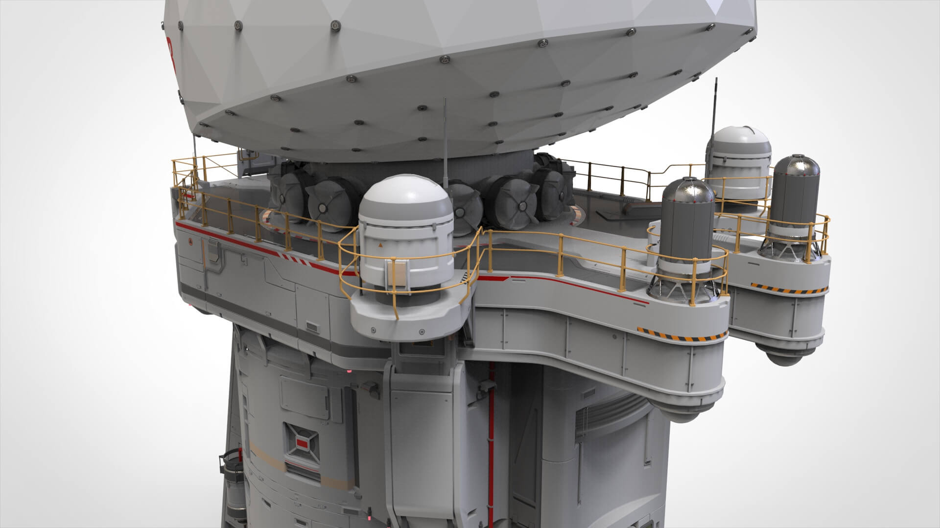 Sci-Fi Observation Post 3D Model by Chtazi