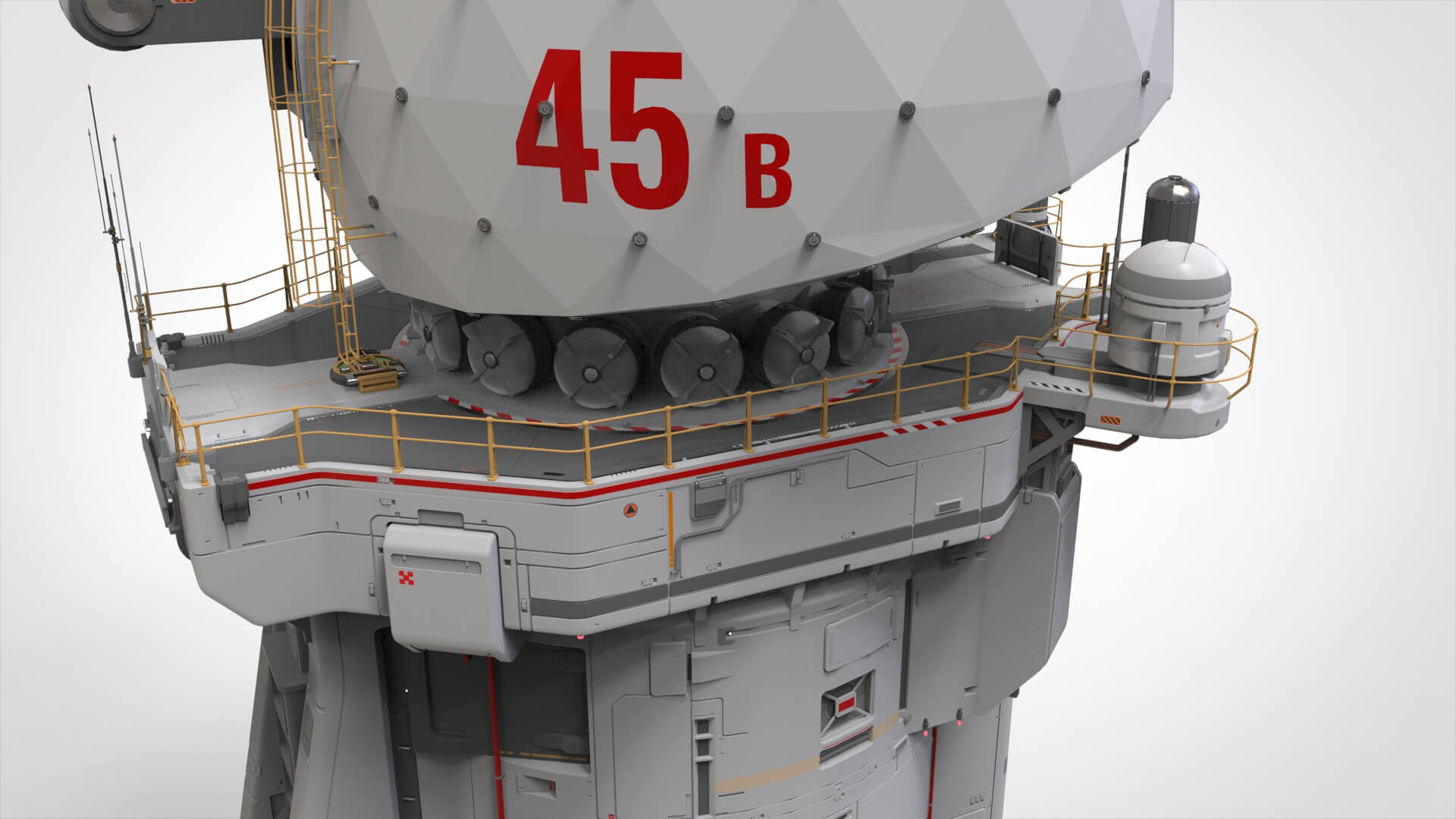 Sci-Fi Observation Post 3D Model by Chtazi