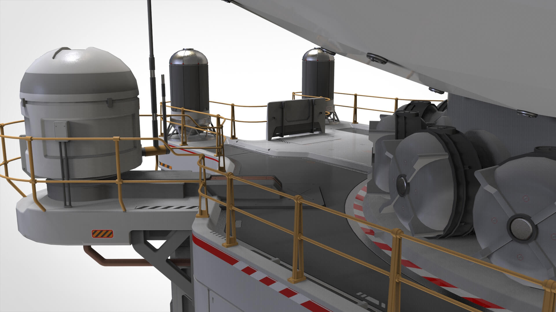 Sci-Fi Observation Post 3D Model by Chtazi