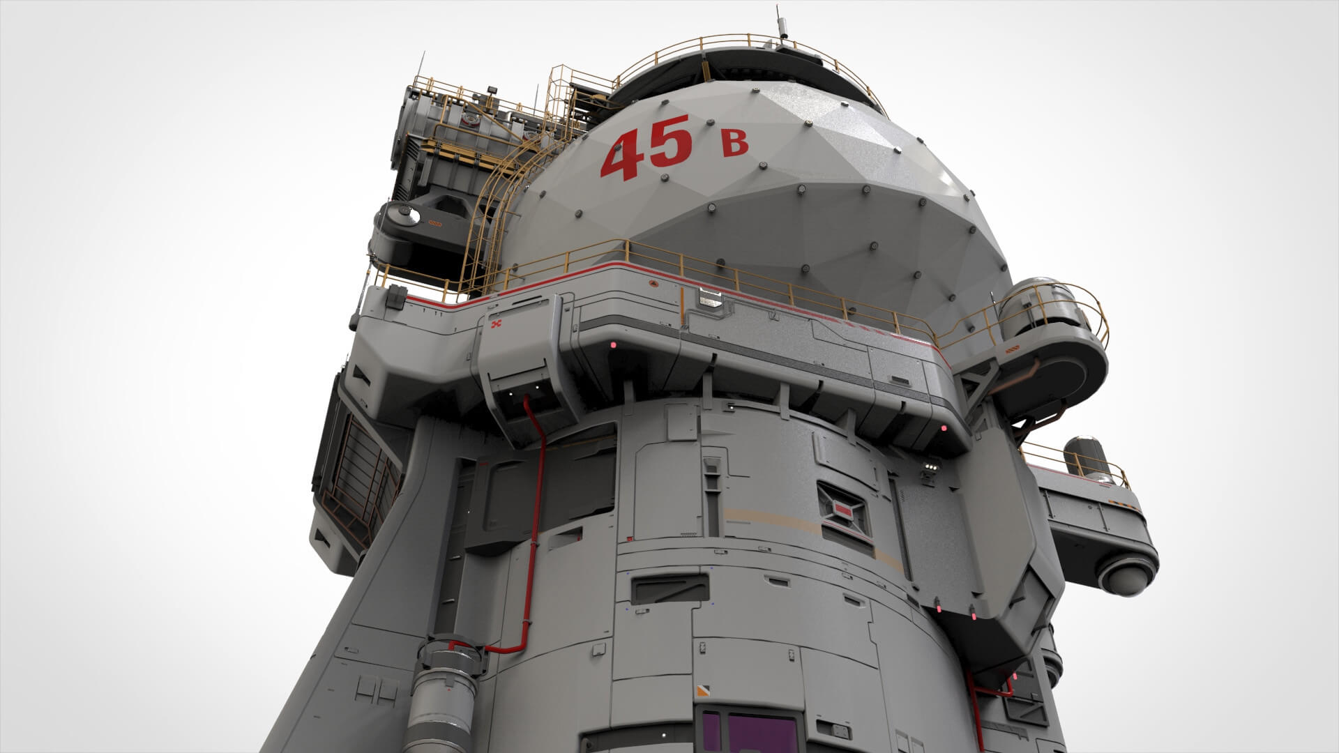 Sci-Fi Observation Post 3D Model by Chtazi