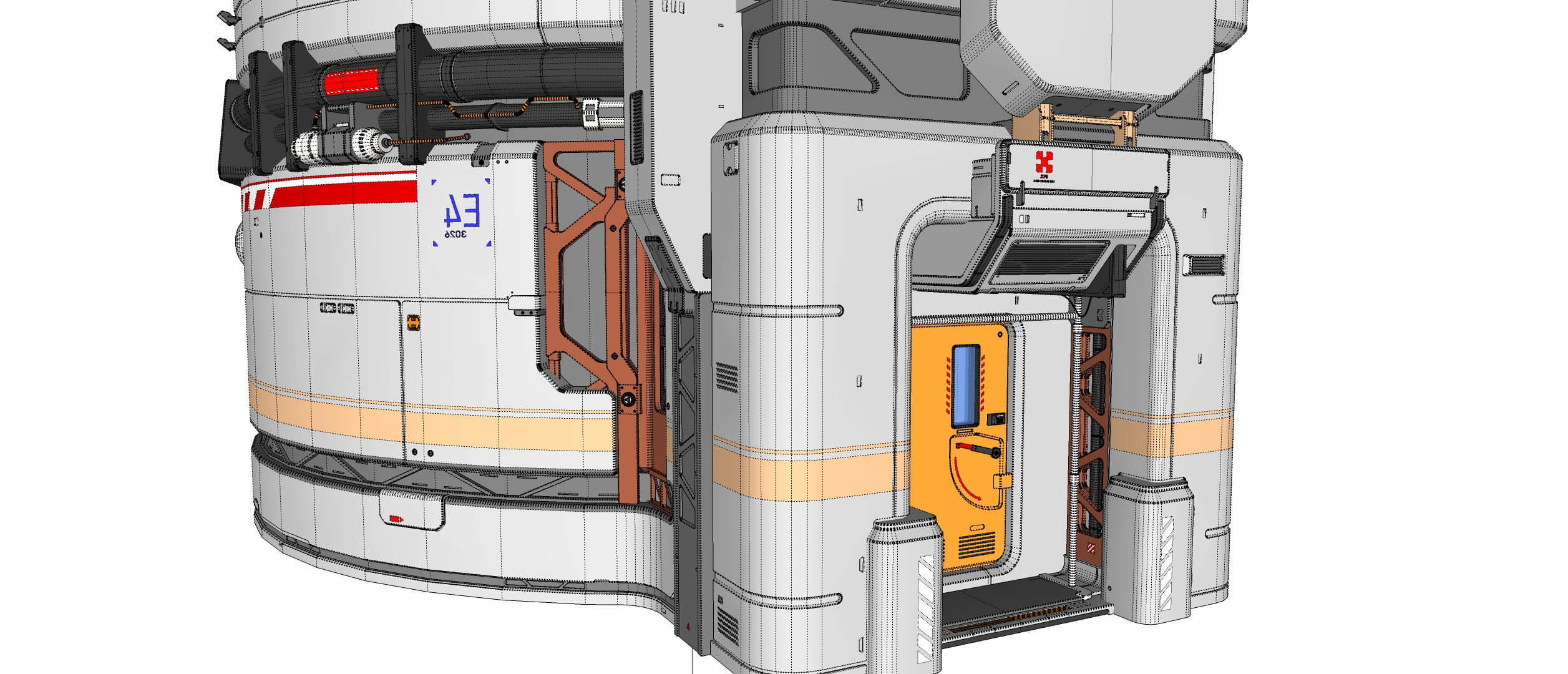 Sci-Fi Observation Post 3D Model by Chtazi
