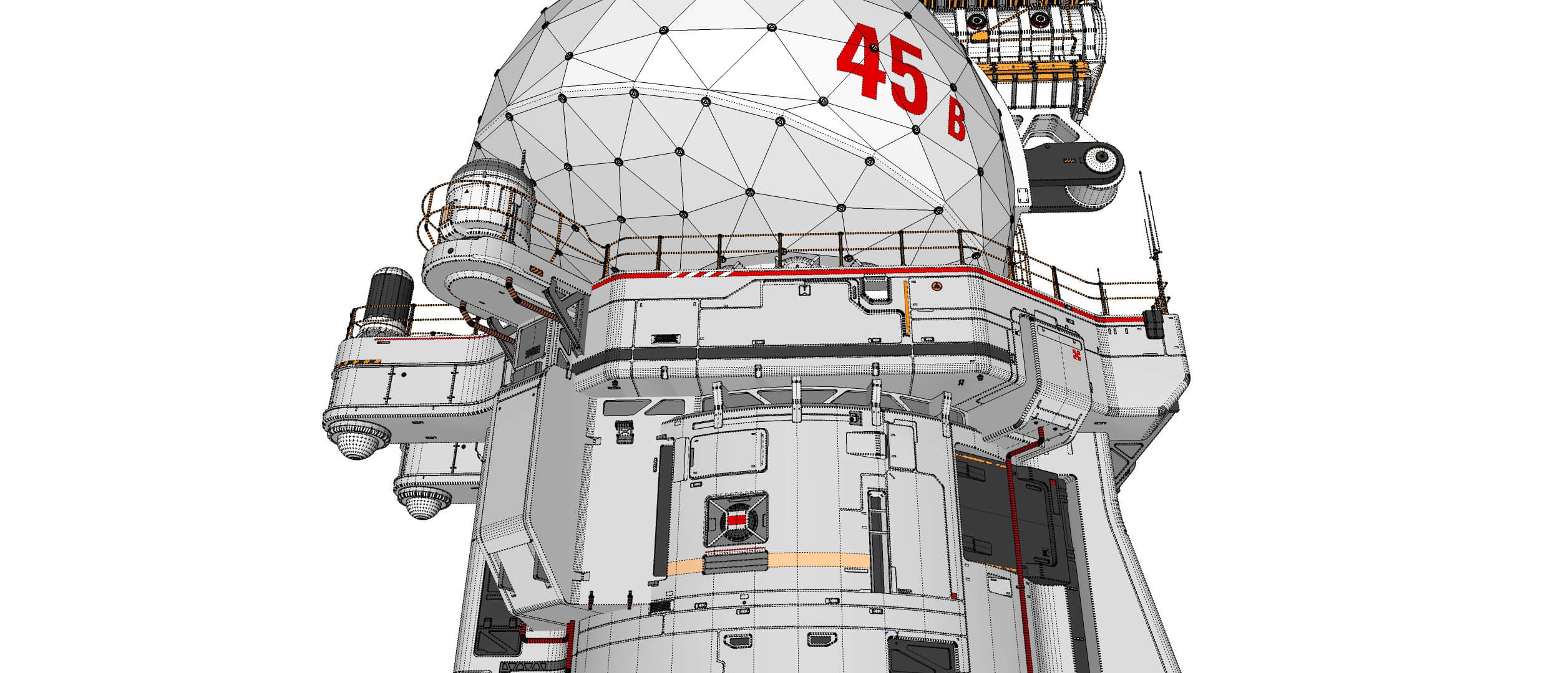 Sci-Fi Observation Post 3D Model by Chtazi