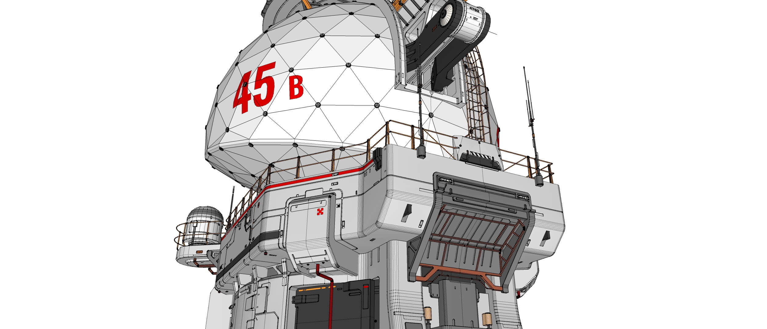 Sci-Fi Observation Post 3D Model by Chtazi