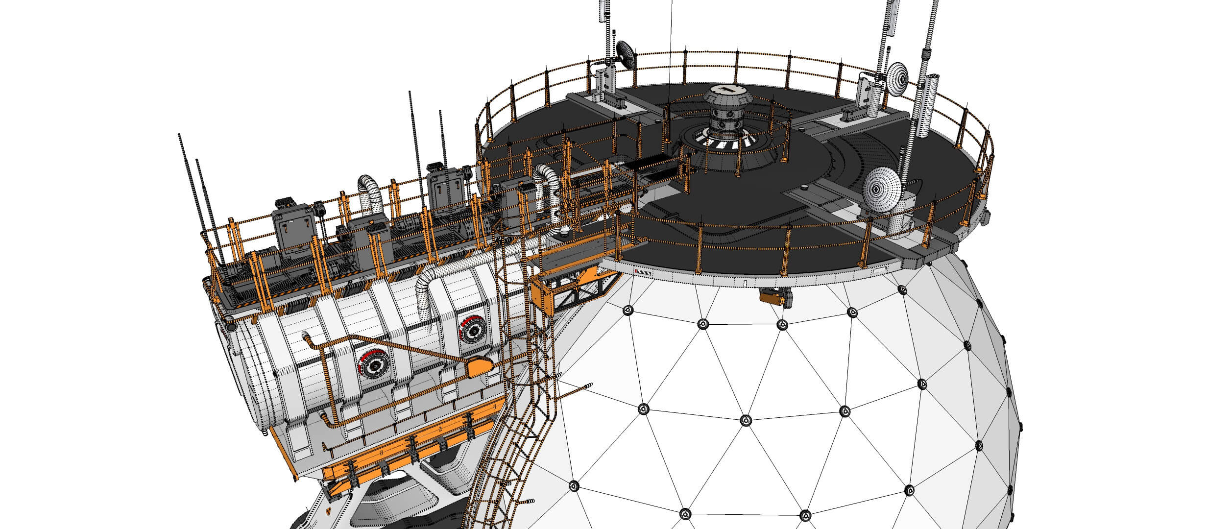 Sci-Fi Observation Post 3D Model by Chtazi