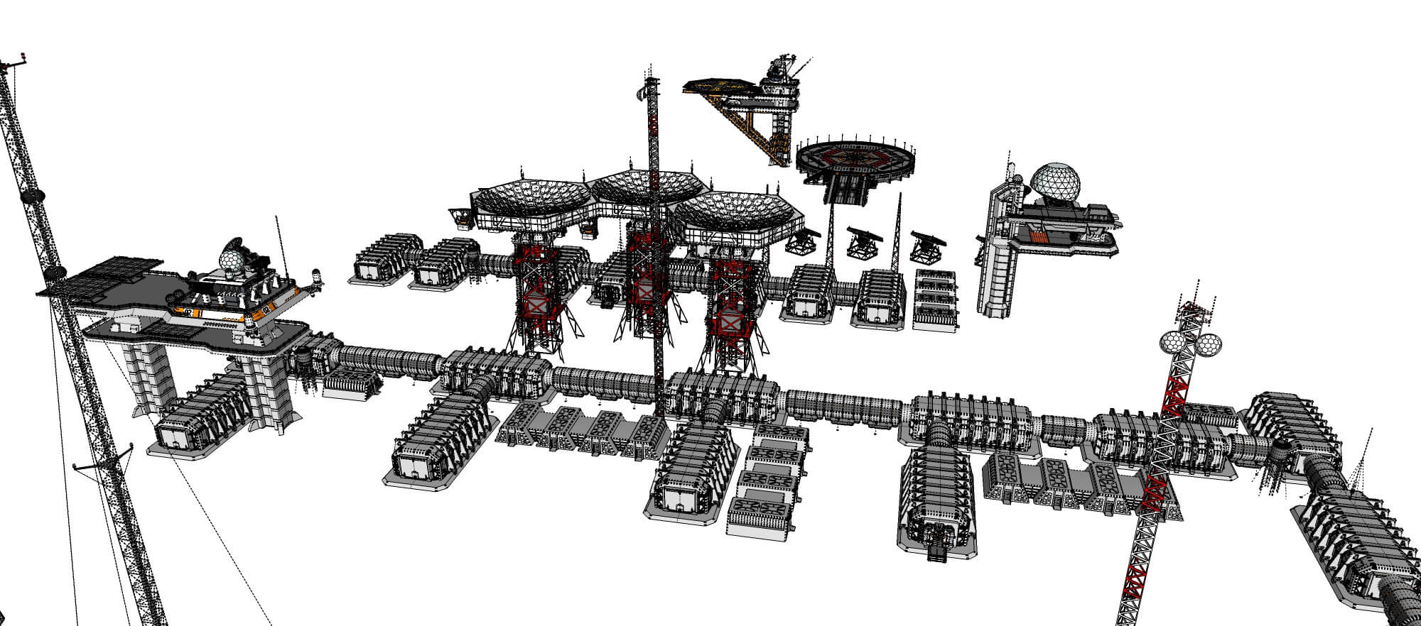 Sci Fi Outpost - 3D Model by Chtazi