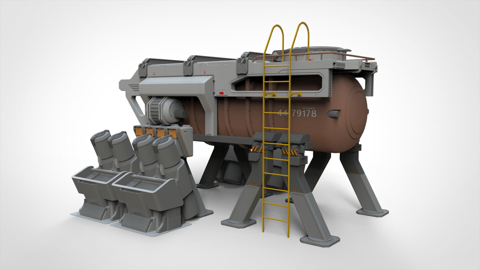 Sci-Fi Props 1 3D Model by Chtazi
