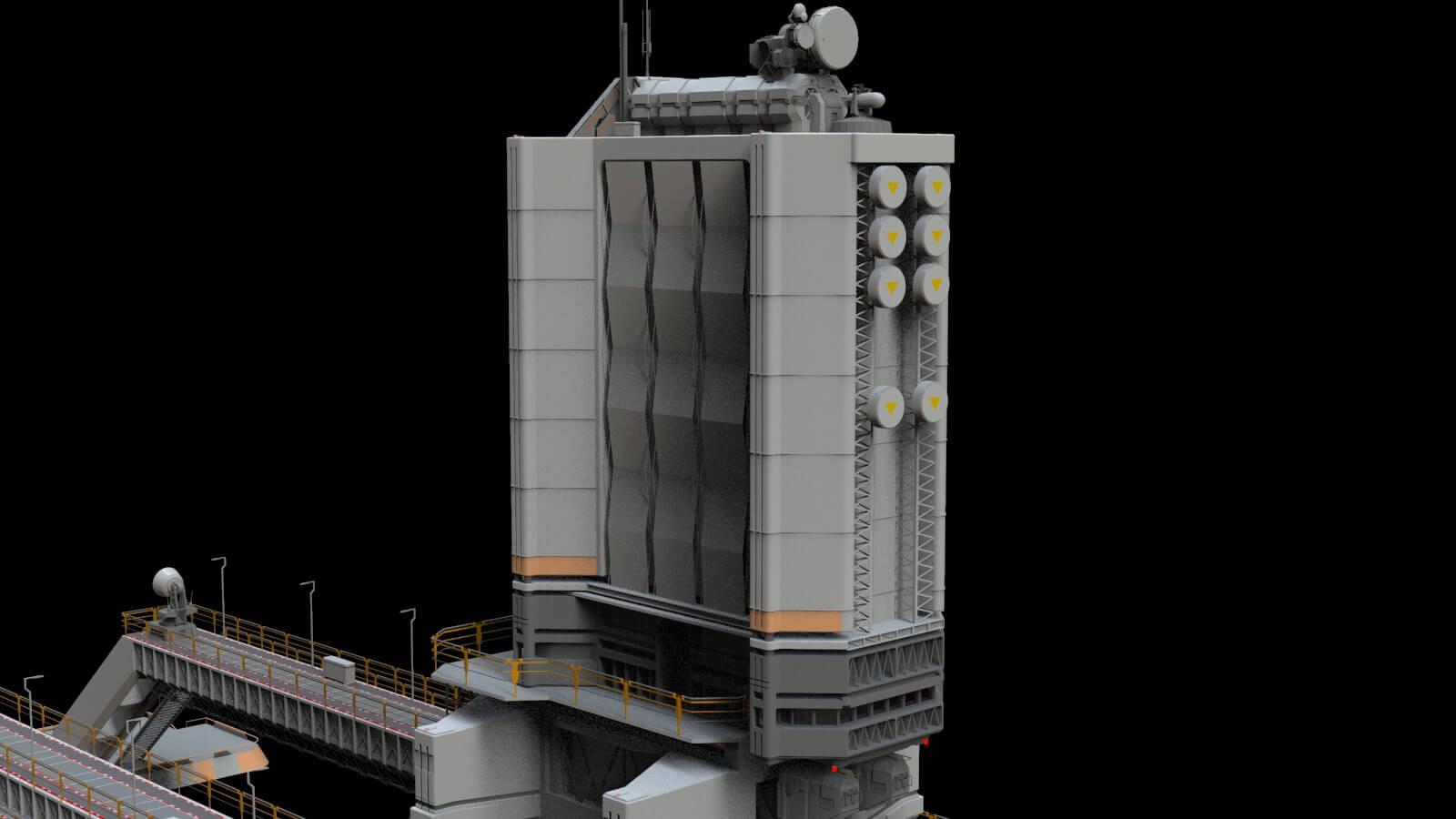 Sci-Fi Radar Tower 3D Model by Chtazi