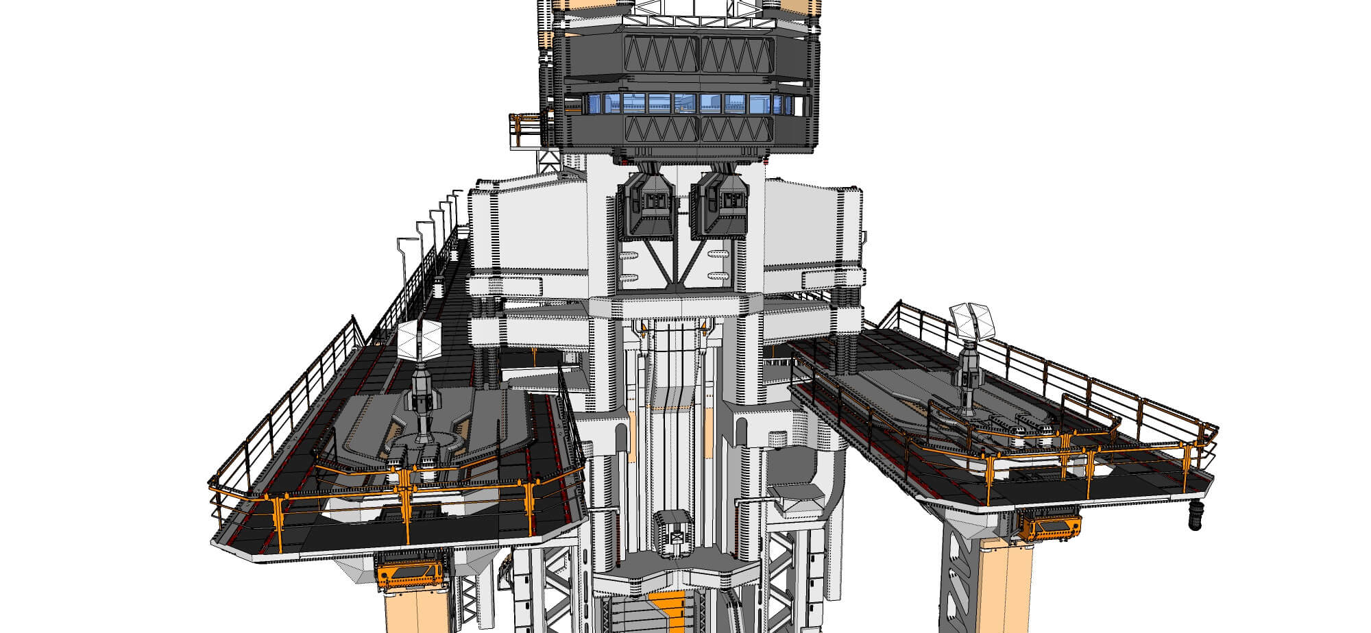 Sci-Fi Radar Tower 3D Model by Chtazi