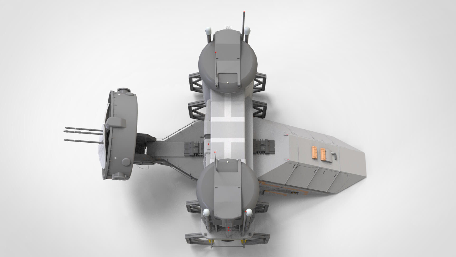 Sci-Fi Radar 3D Model by Chtazi