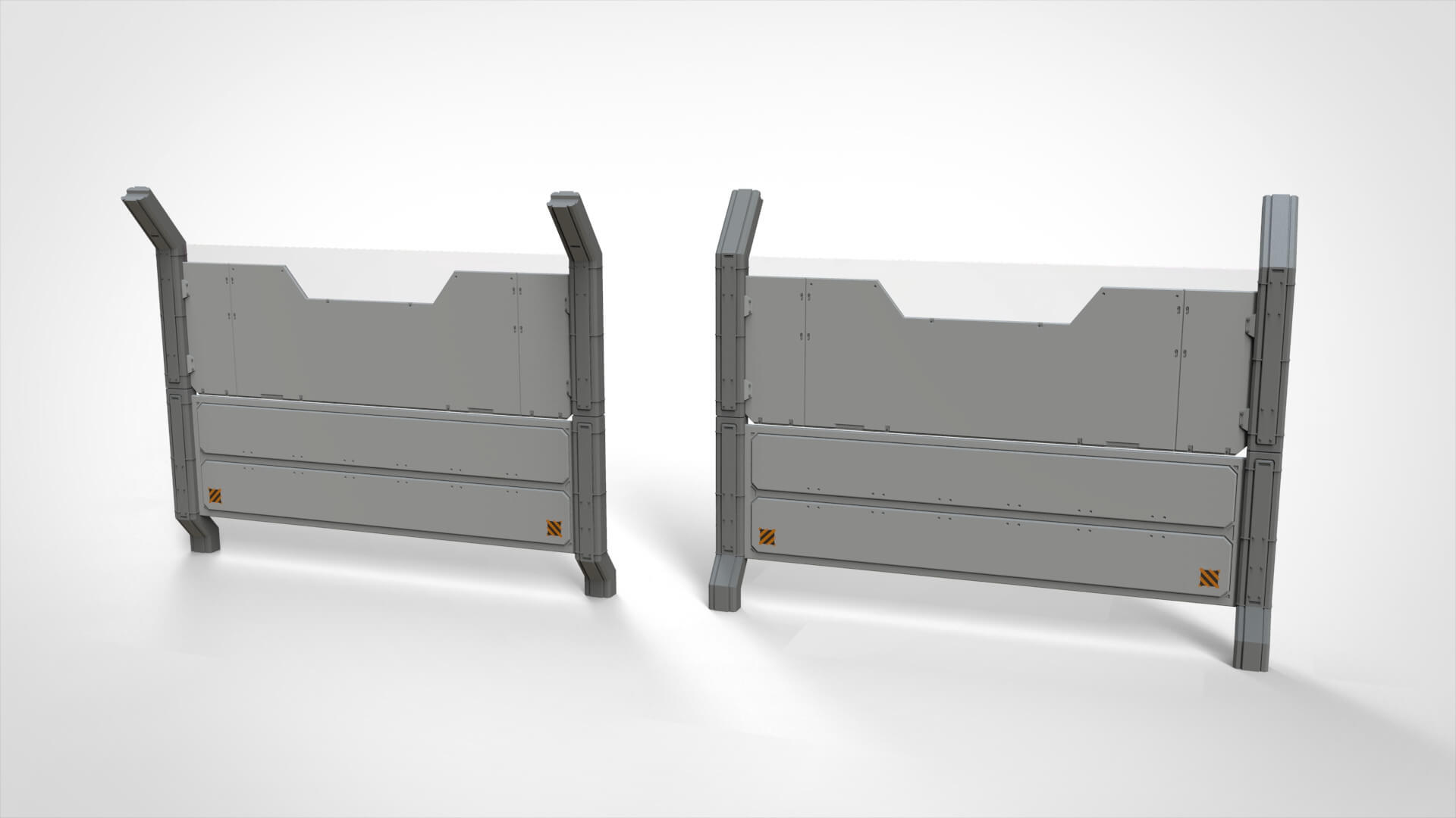 Sci-Fi Railing 1 3D Model by Chtazi