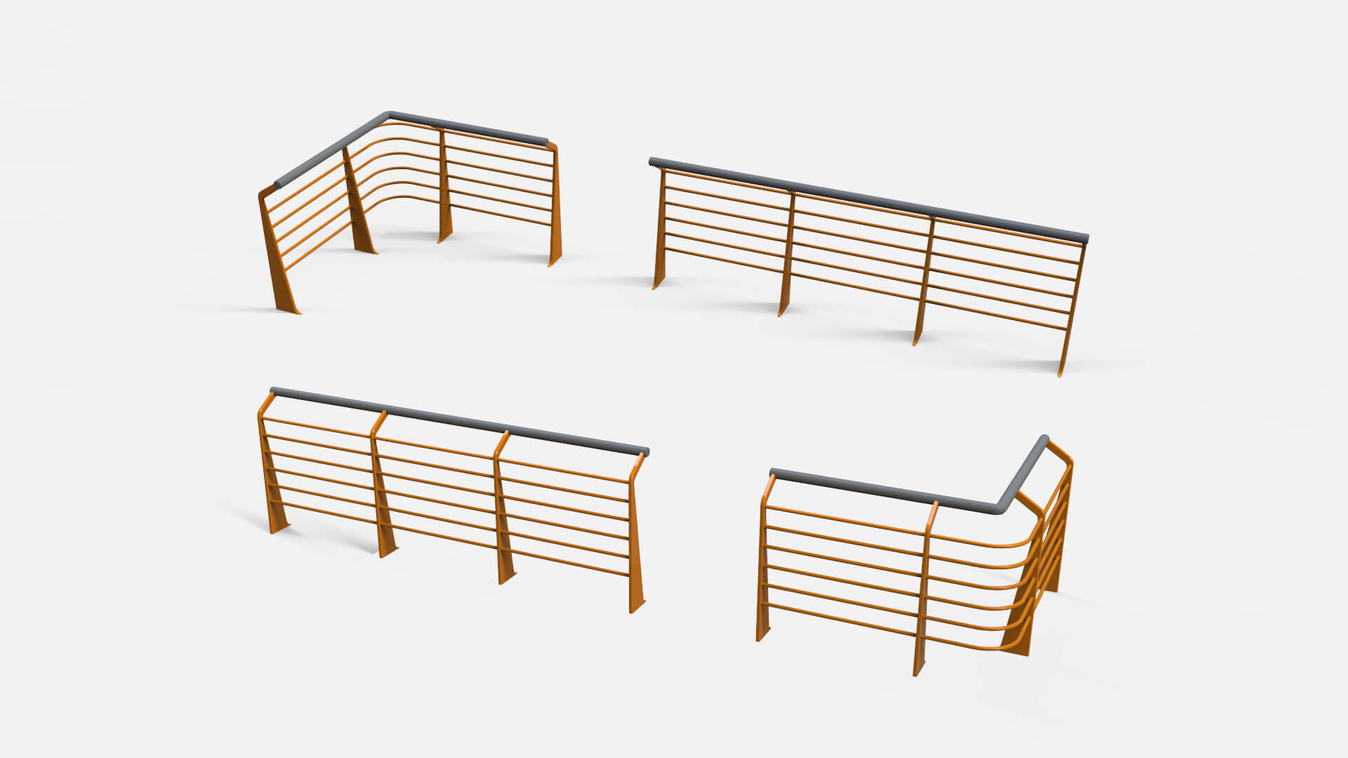 Sci-Fi Railing 1 3D Model by Chtazi