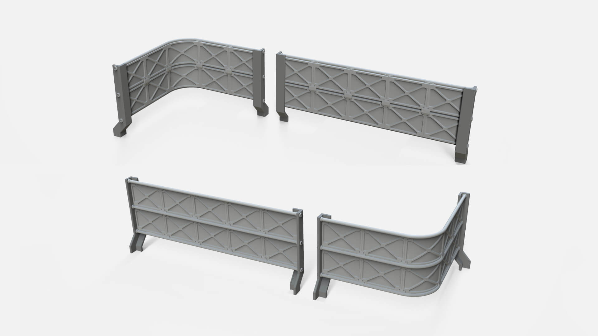 Sci-Fi Railing 1 3D Model by Chtazi