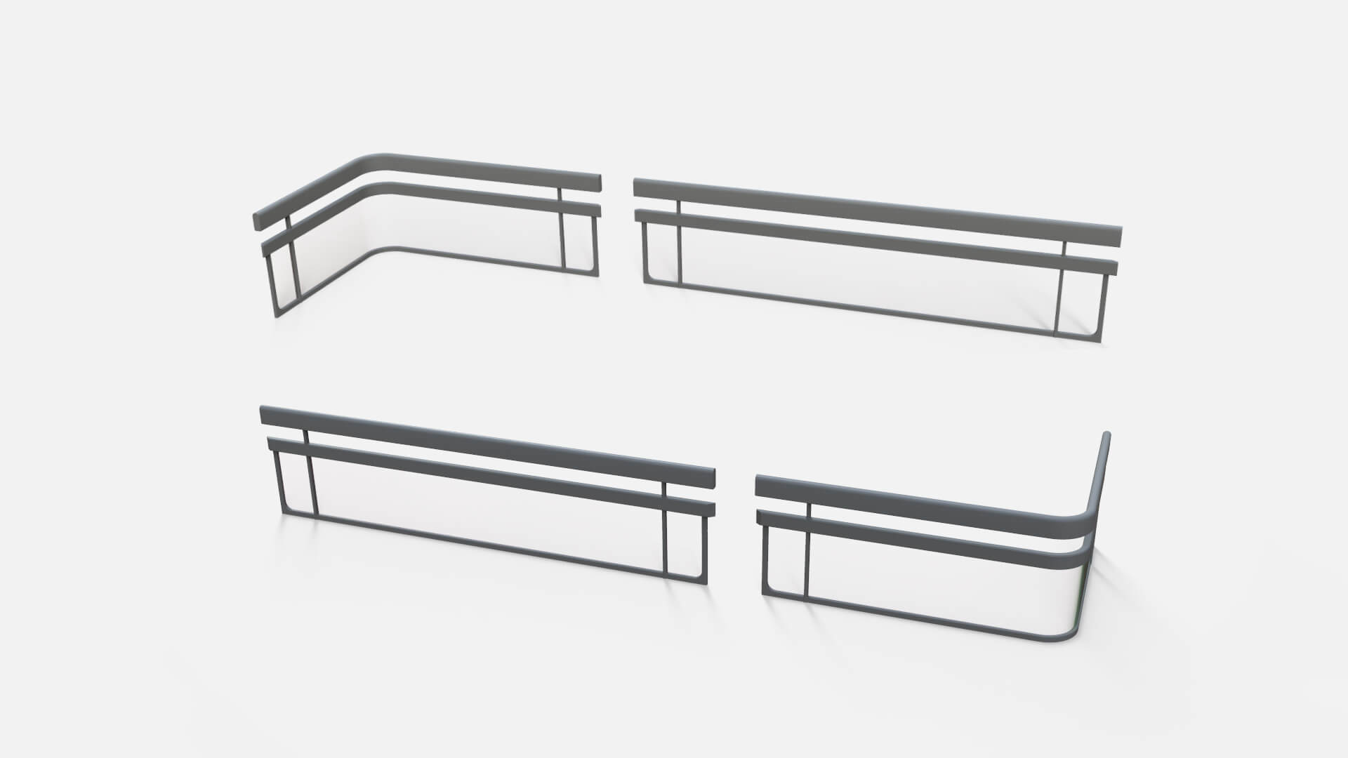 Sci-Fi Railing 1 3D Model by Chtazi