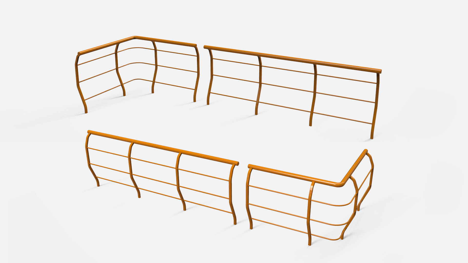 Sci-Fi Railing 1 3D Model by Chtazi