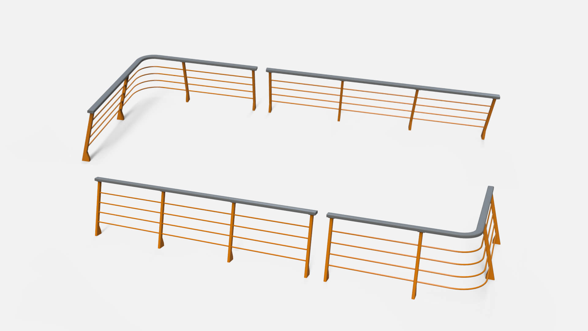 Sci-Fi Railing 1 3D Model by Chtazi