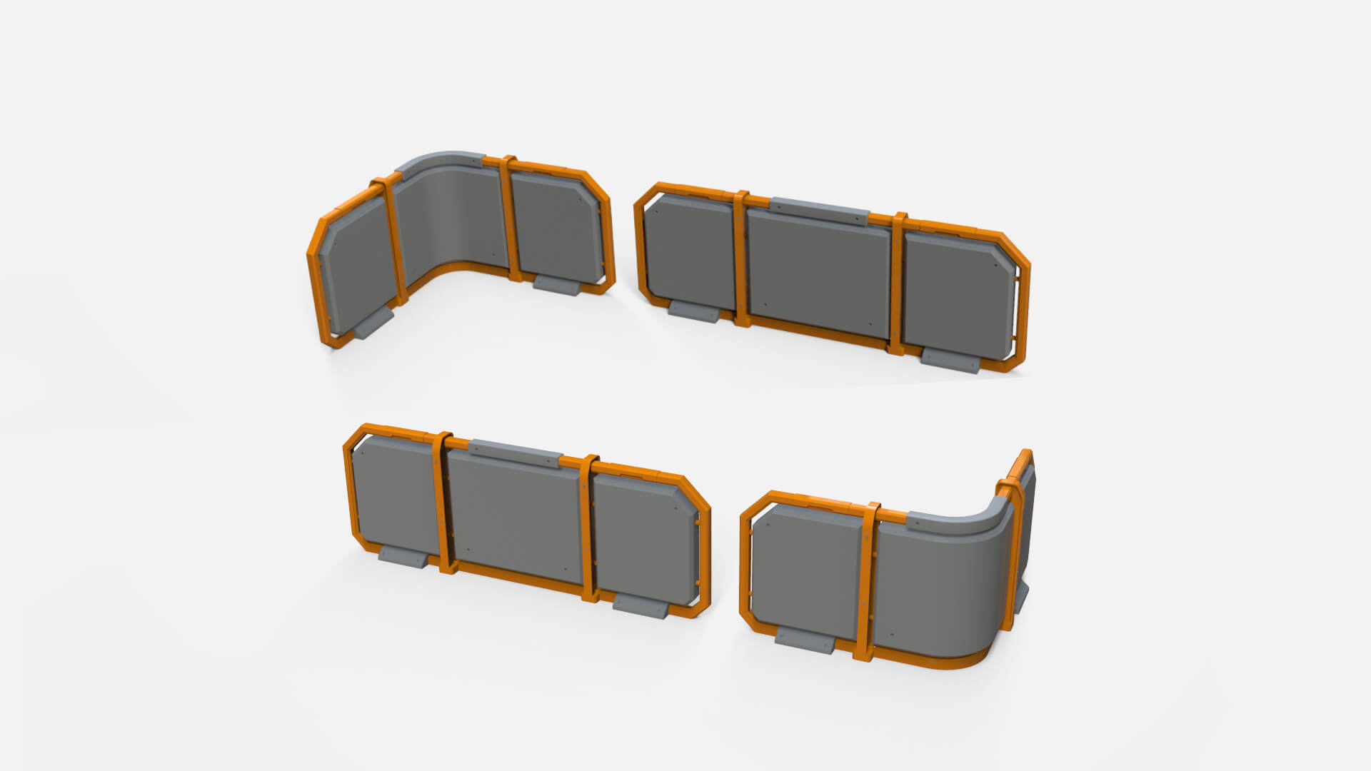 Sci-Fi Railing 1 3D Model by Chtazi