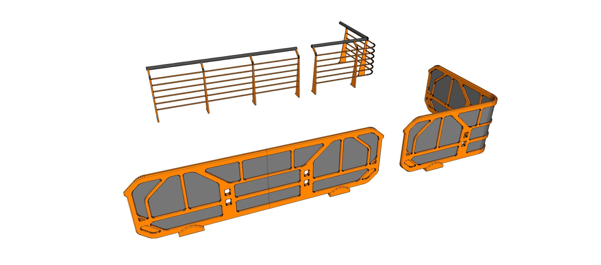Sci-Fi Railing 1 3D Model by Chtazi