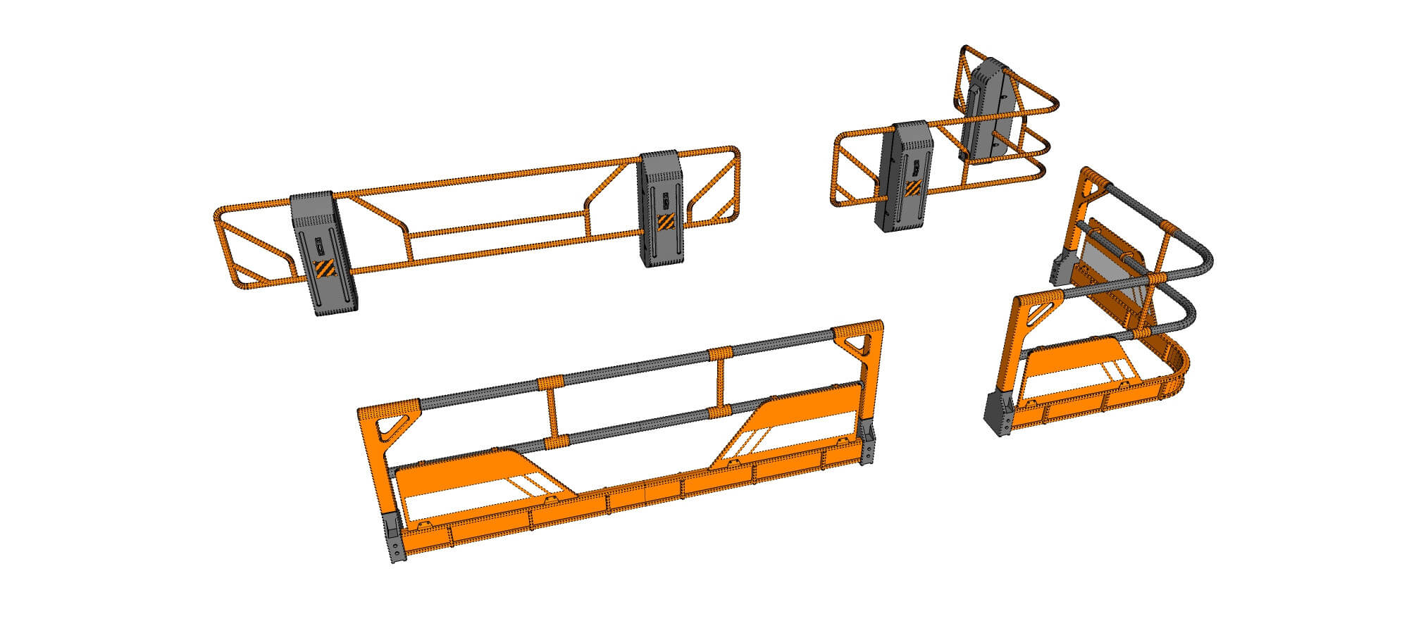 Sci-Fi Railing 1 3D Model by Chtazi