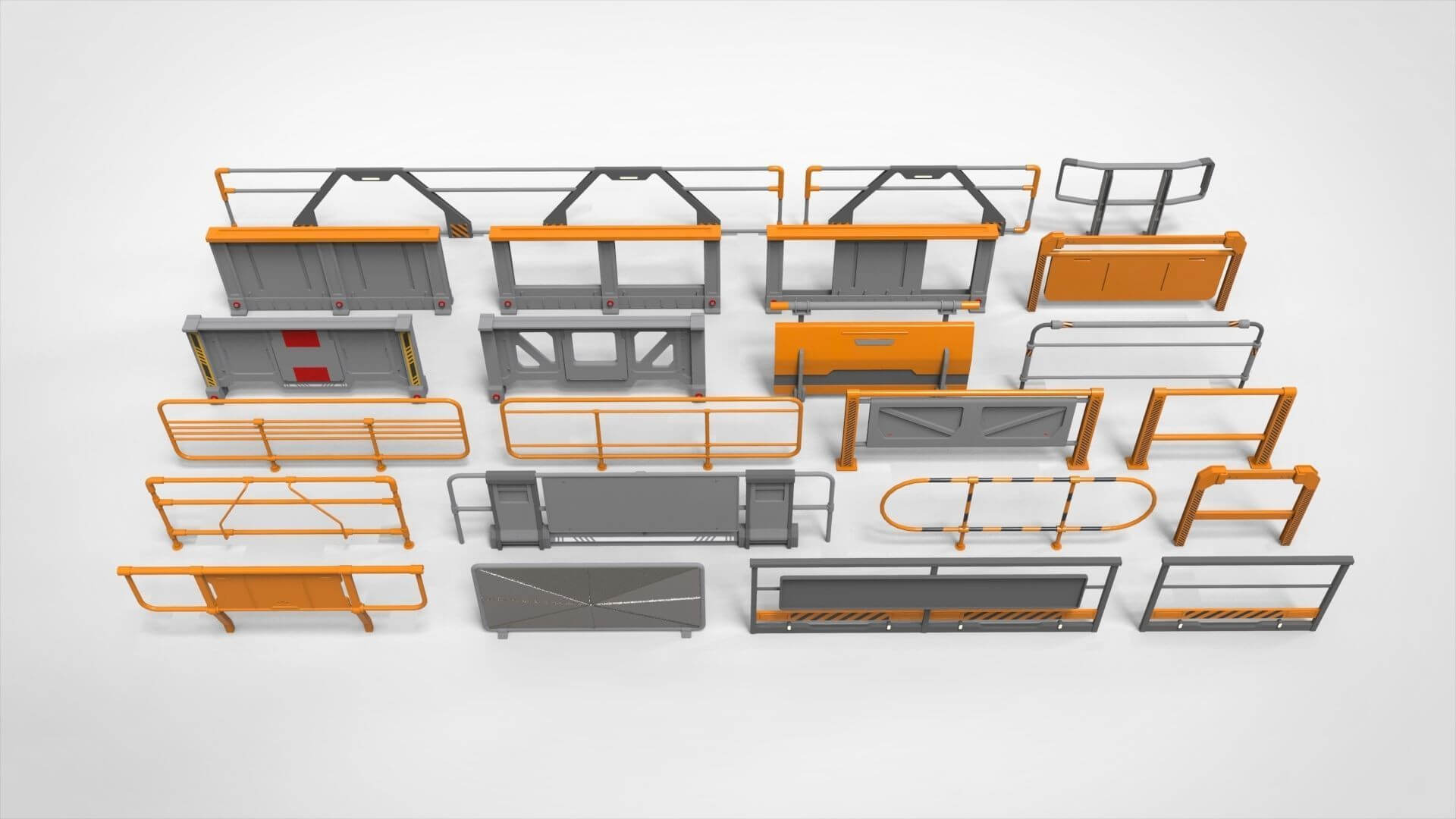 Sci-Fi Railing 3 3D Model by Chtazi
