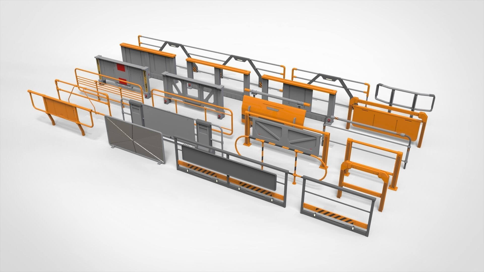 Sci-Fi Railing 3 3D Model by Chtazi