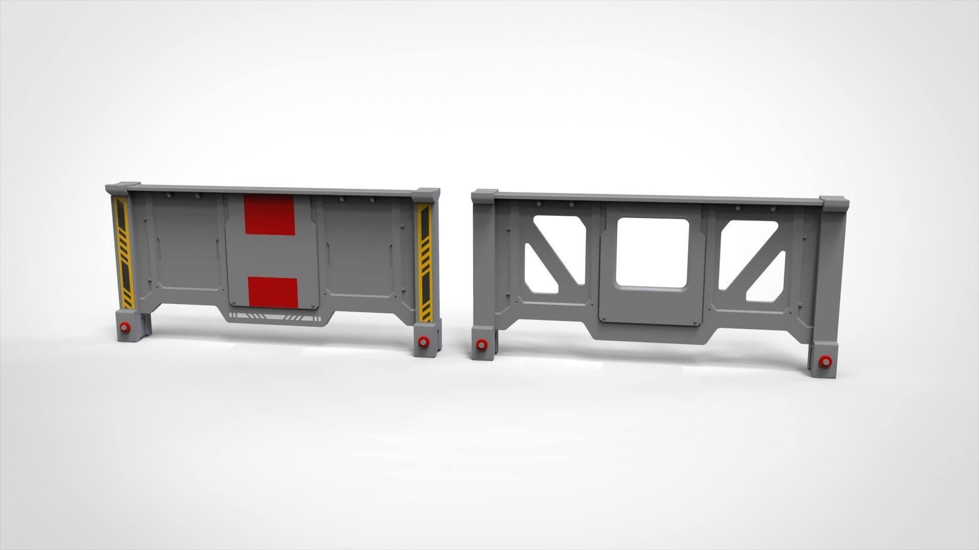 Sci-Fi Railing 3 3D Model by Chtazi