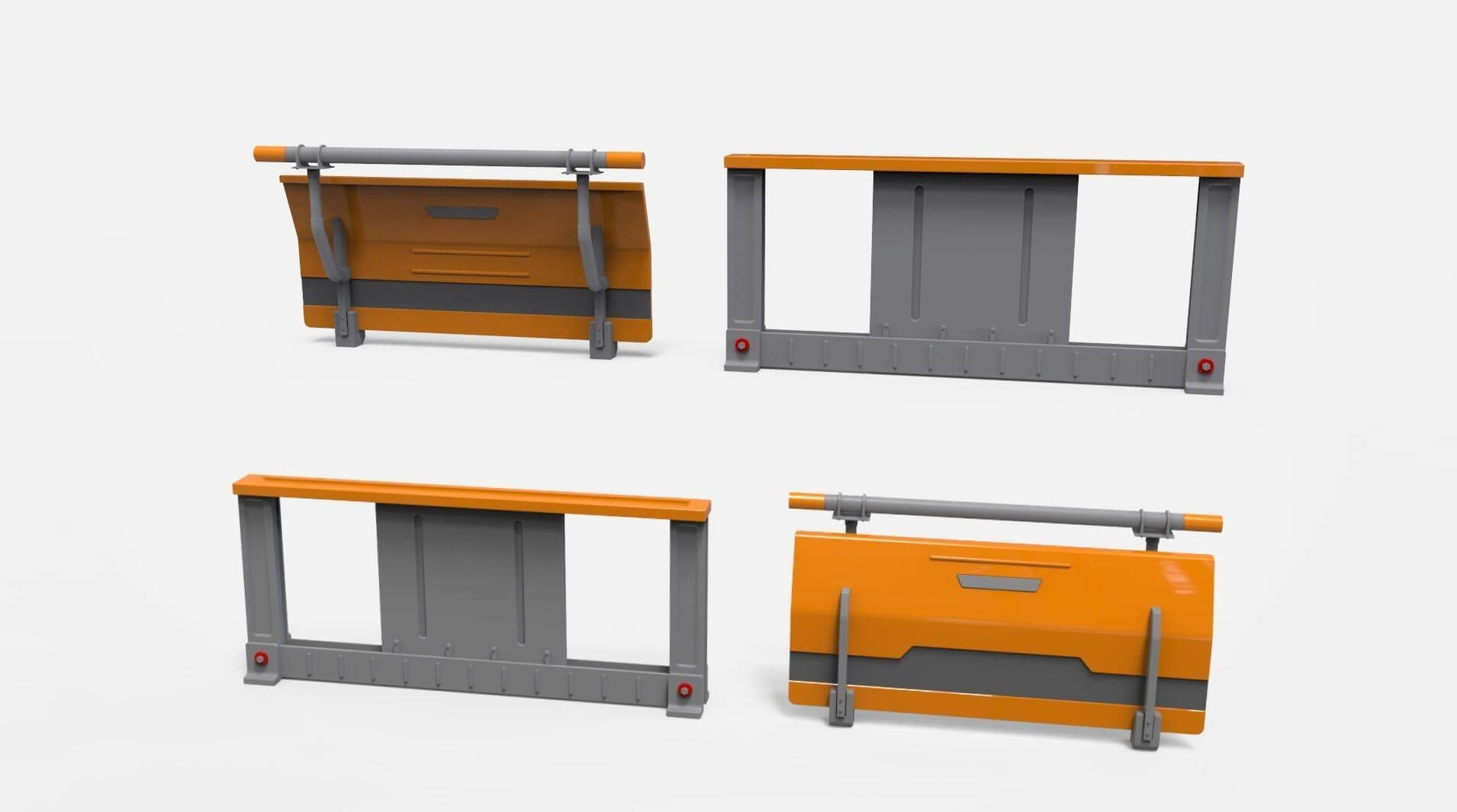 Sci-Fi Railing 3 3D Model by Chtazi