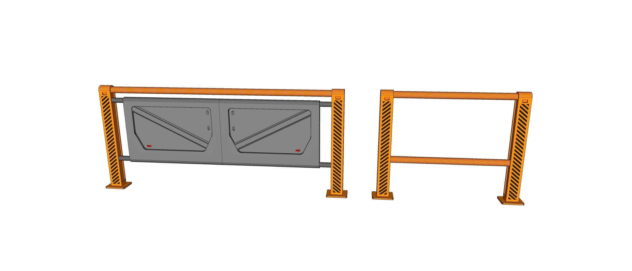 Sci-Fi Railing 3 3D Model by Chtazi