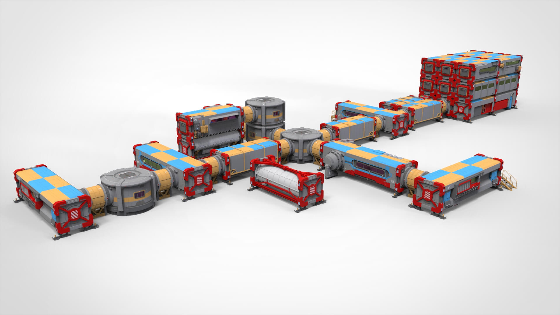 Sci-Fi Residential Module for Habitation 3D Model by Chtazi