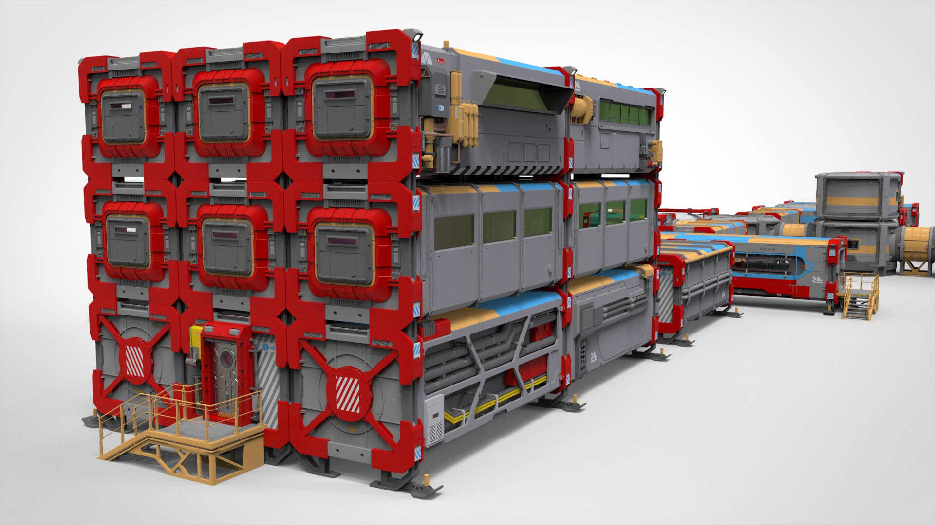 Sci-Fi Residential Module for Habitation 3D Model by Chtazi