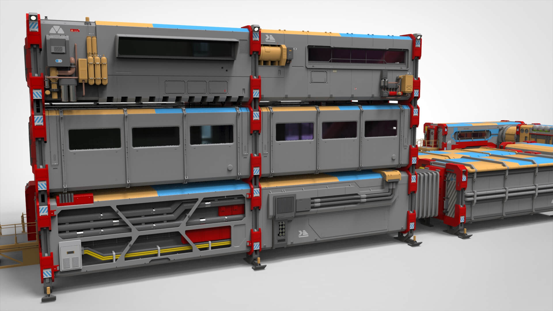 Sci-Fi Residential Module for Habitation 3D Model by Chtazi