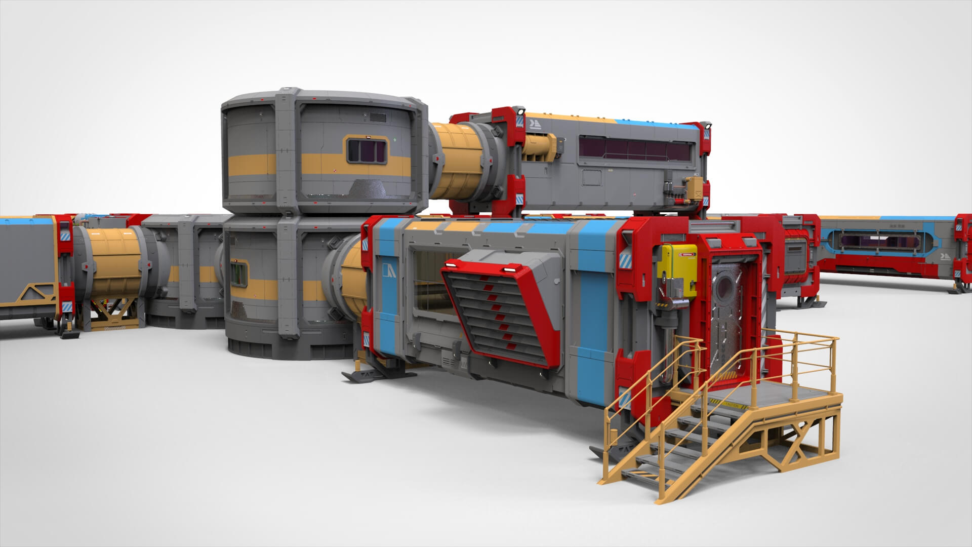 Sci-Fi Residential Module for Habitation 3D Model by Chtazi