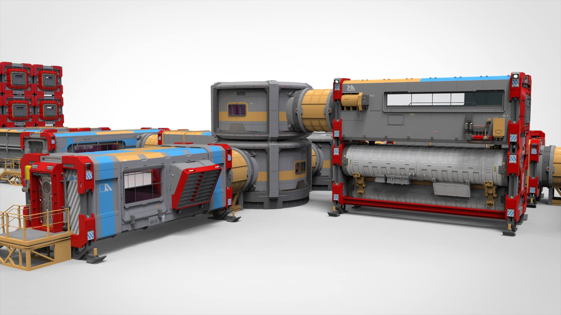 Sci-Fi Residential Module for Habitation 3D Model by Chtazi