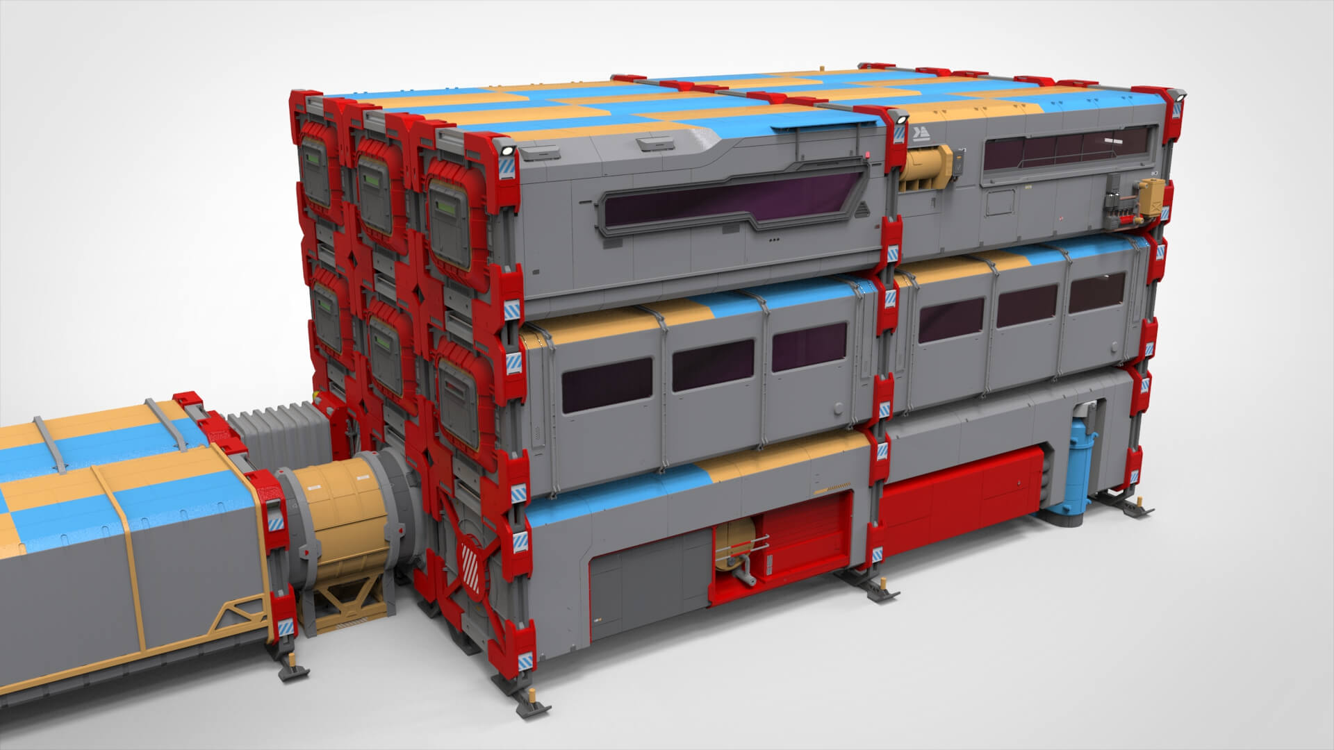 Sci-Fi Residential Module for Habitation 3D Model by Chtazi