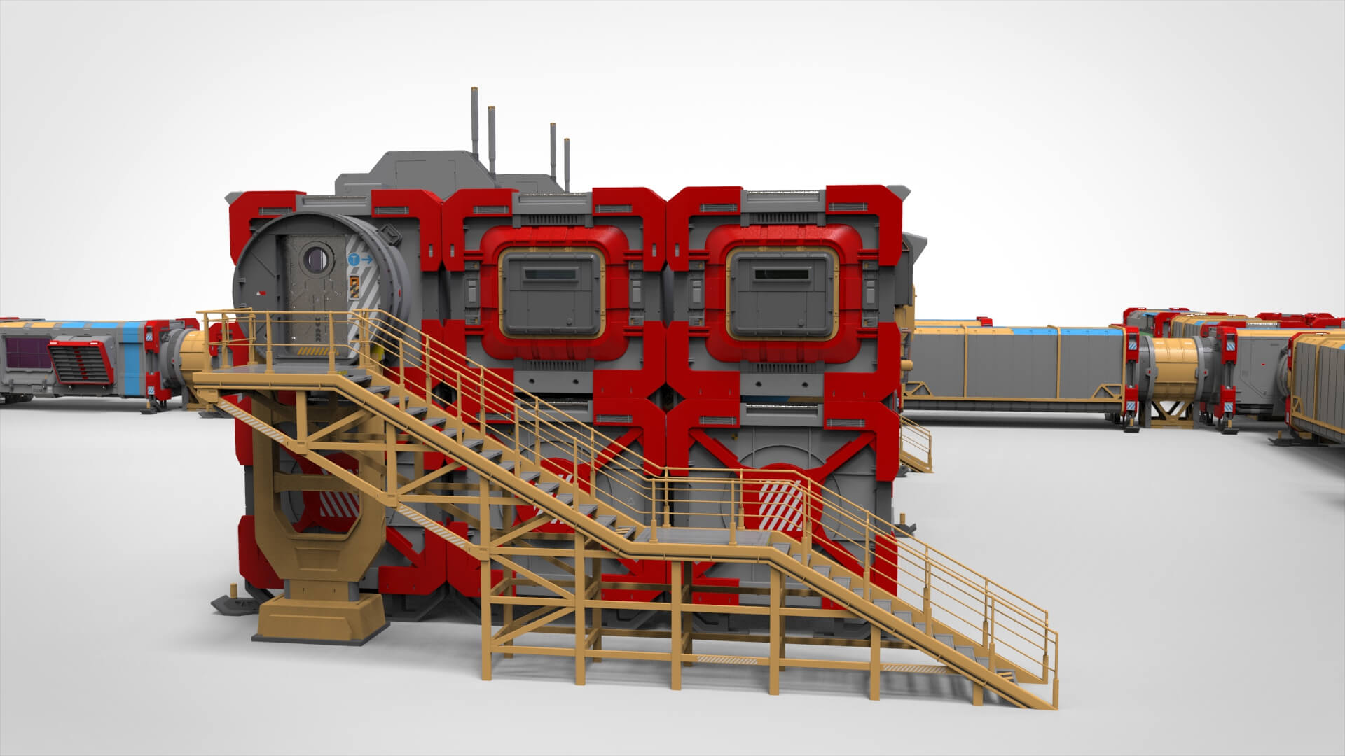 Sci-Fi Residential Module for Habitation 3D Model by Chtazi