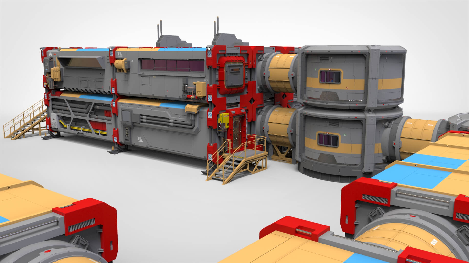 Sci-Fi Residential Module for Habitation 3D Model by Chtazi