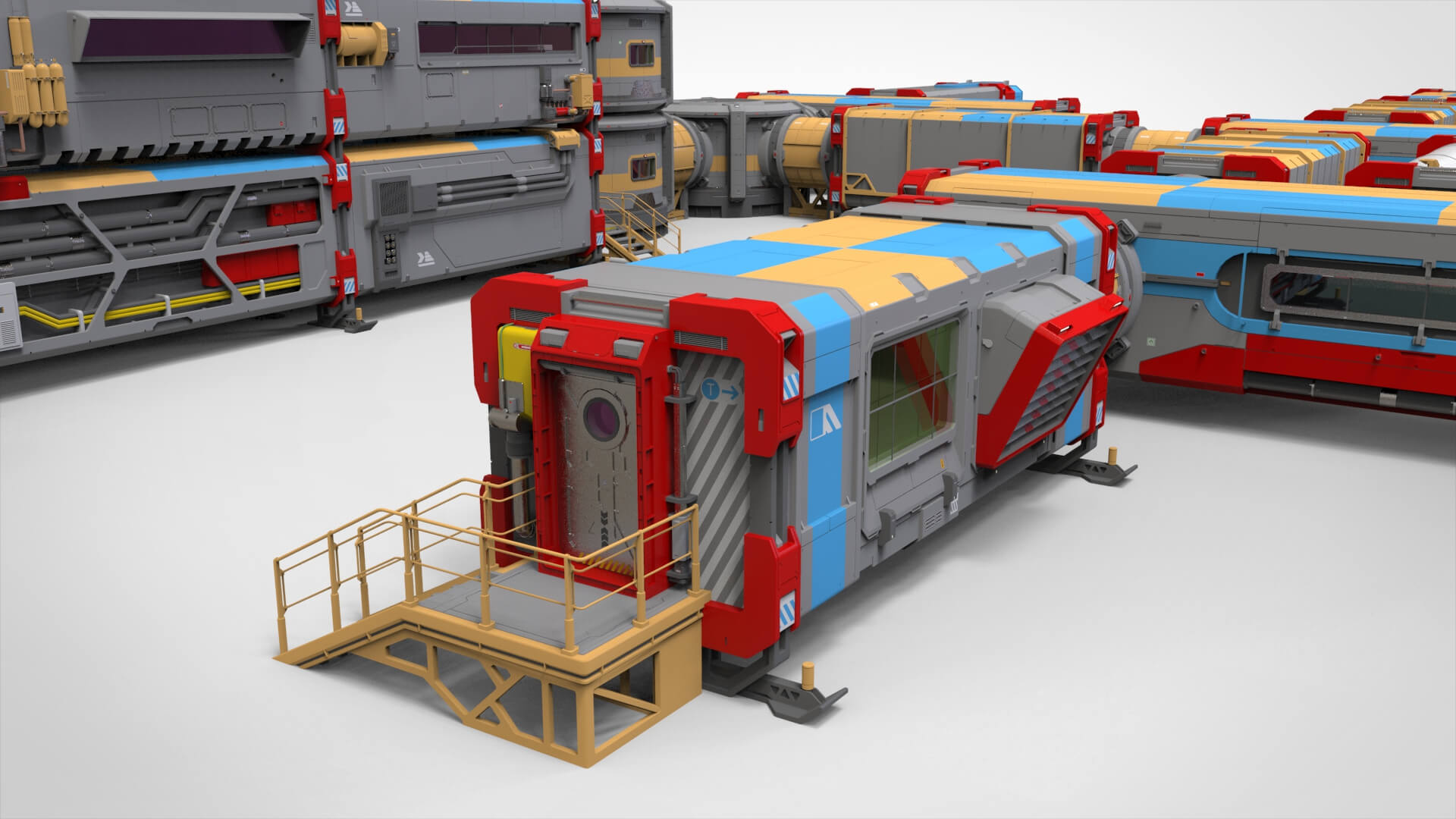 Sci-Fi Residential Module for Habitation 3D Model by Chtazi