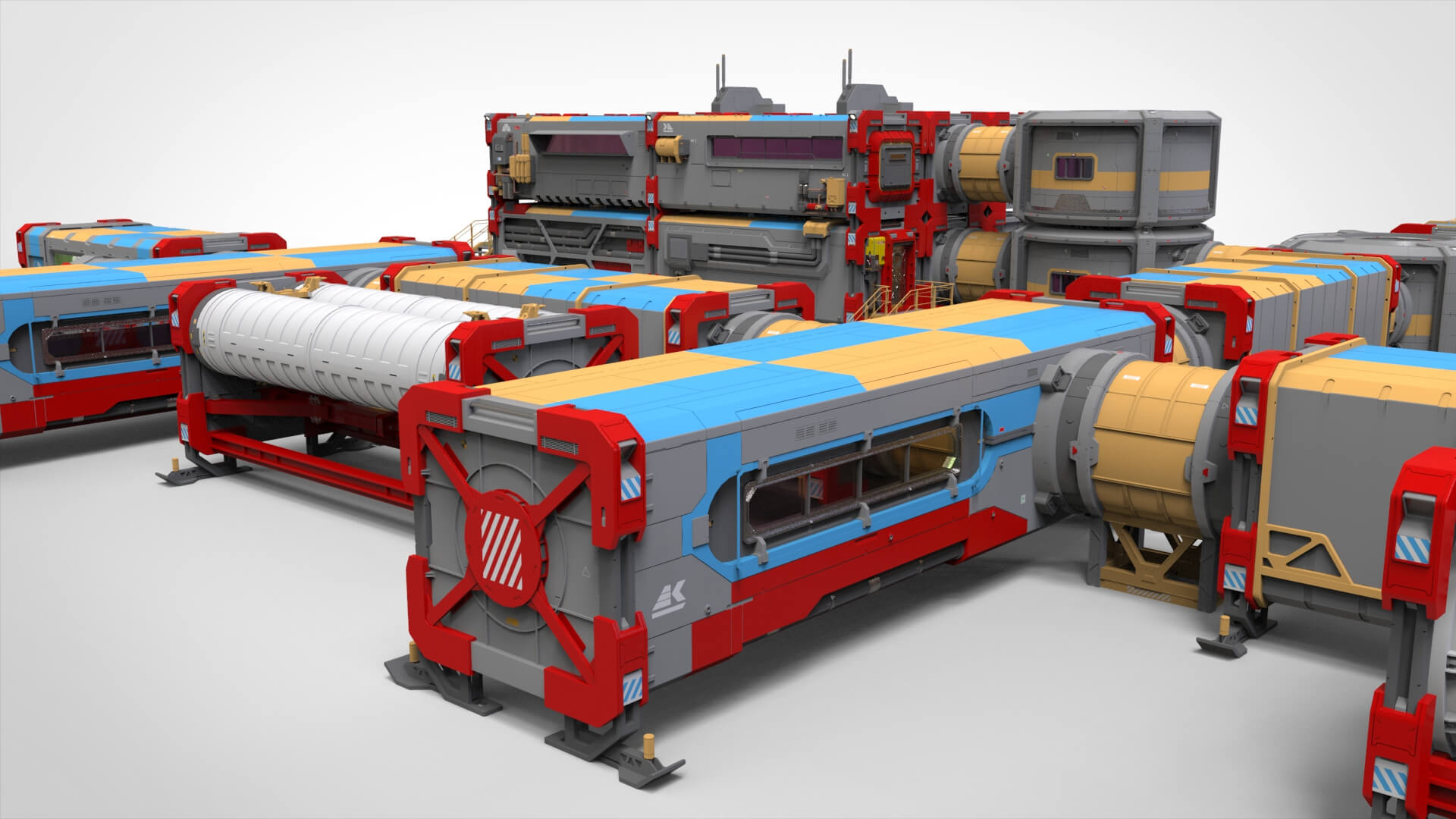 Sci-Fi Residential Module for Habitation 3D Model by Chtazi