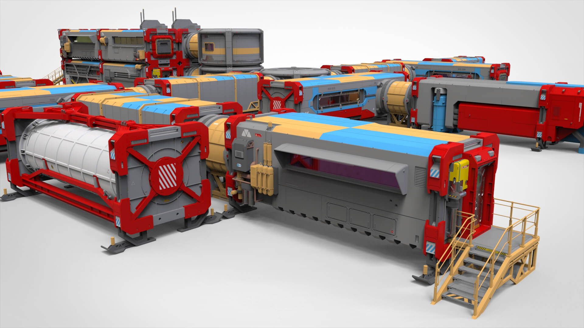 Sci-Fi Residential Module for Habitation 3D Model by Chtazi