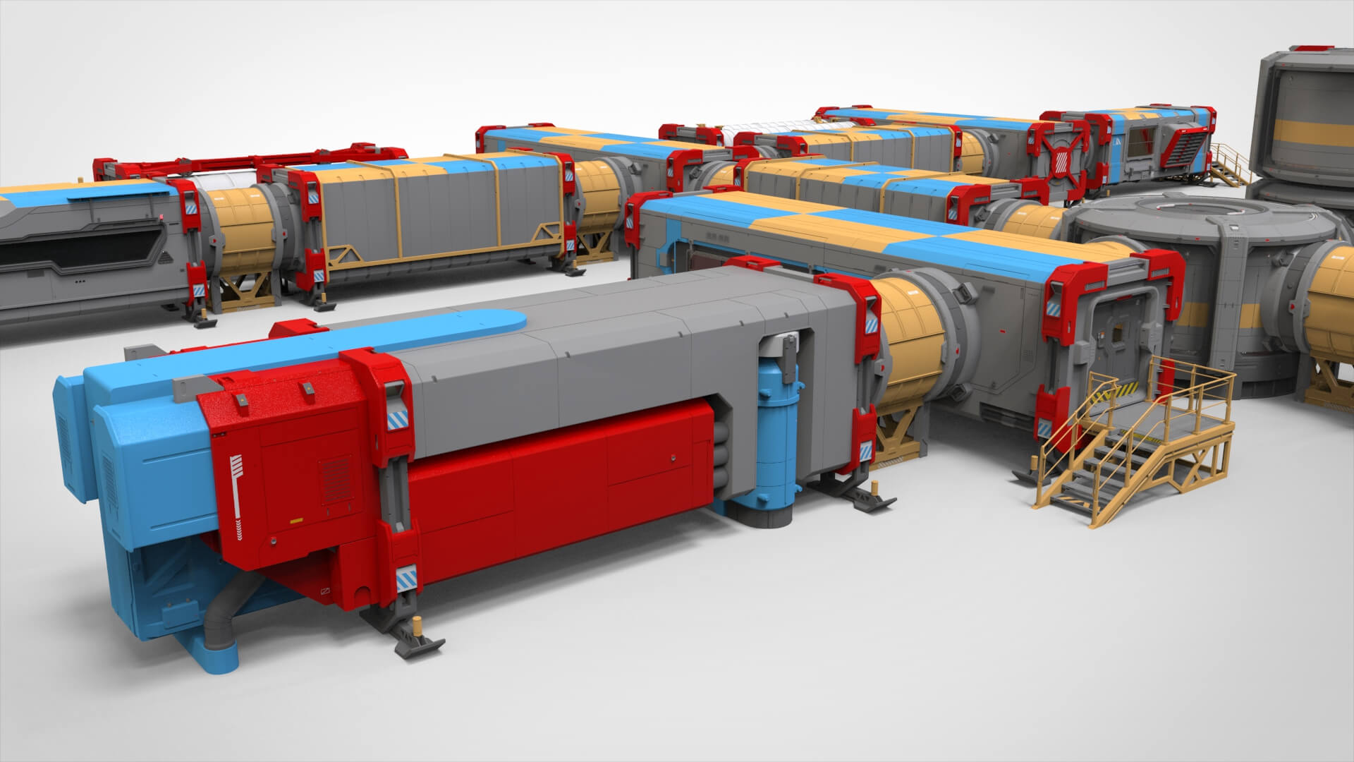 Sci-Fi Residential Module for Habitation 3D Model by Chtazi