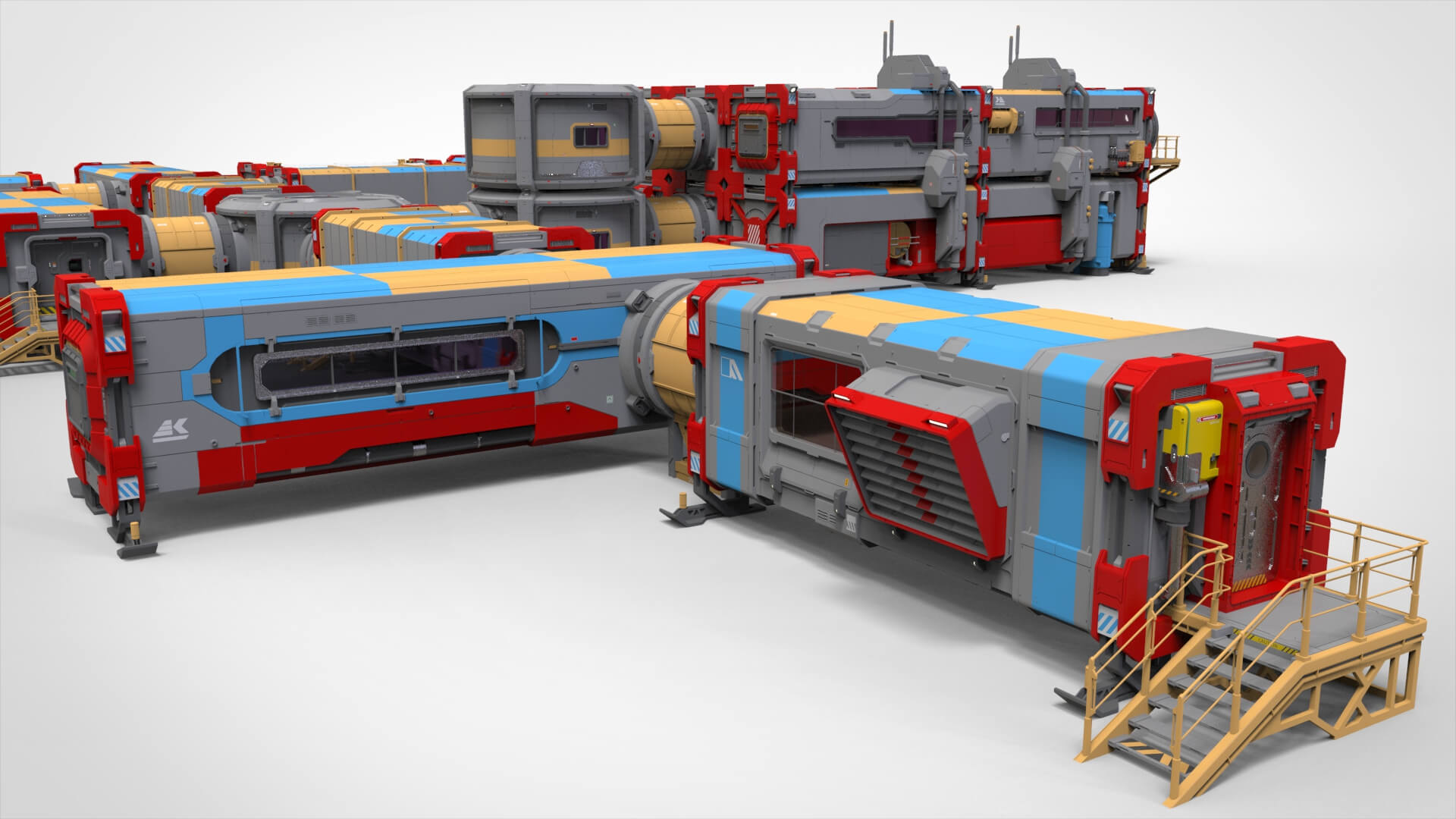 Sci-Fi Residential Module for Habitation 3D Model by Chtazi