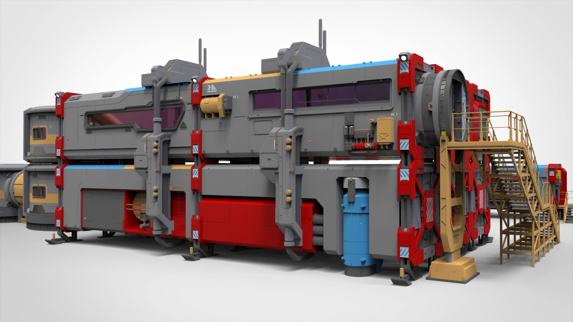 Sci-Fi Residential Module for Habitation 3D Model by Chtazi