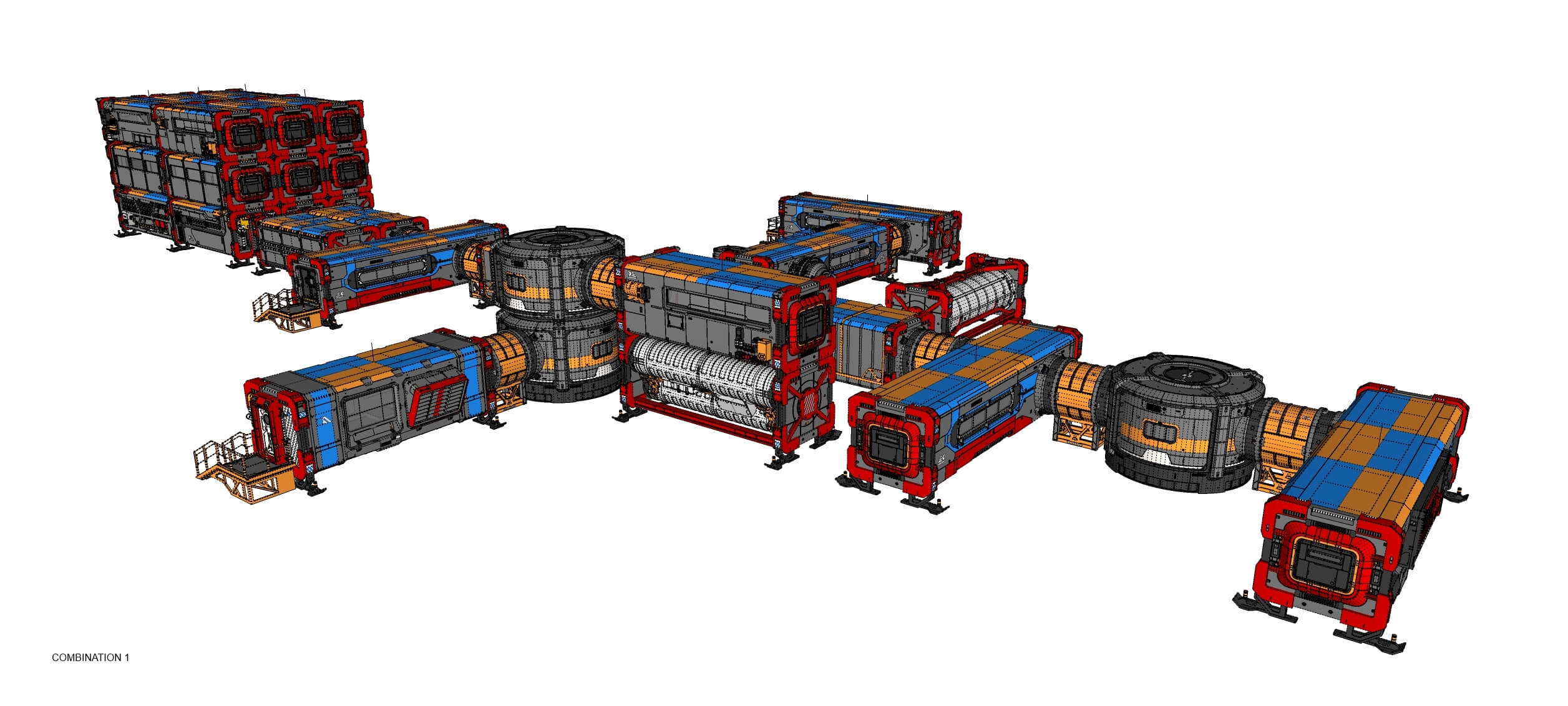Sci-Fi Residential Module for Habitation 3D Model by Chtazi