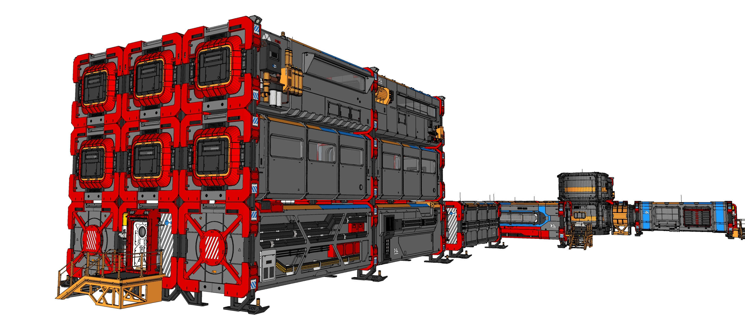 Sci-Fi Residential Module for Habitation 3D Model by Chtazi