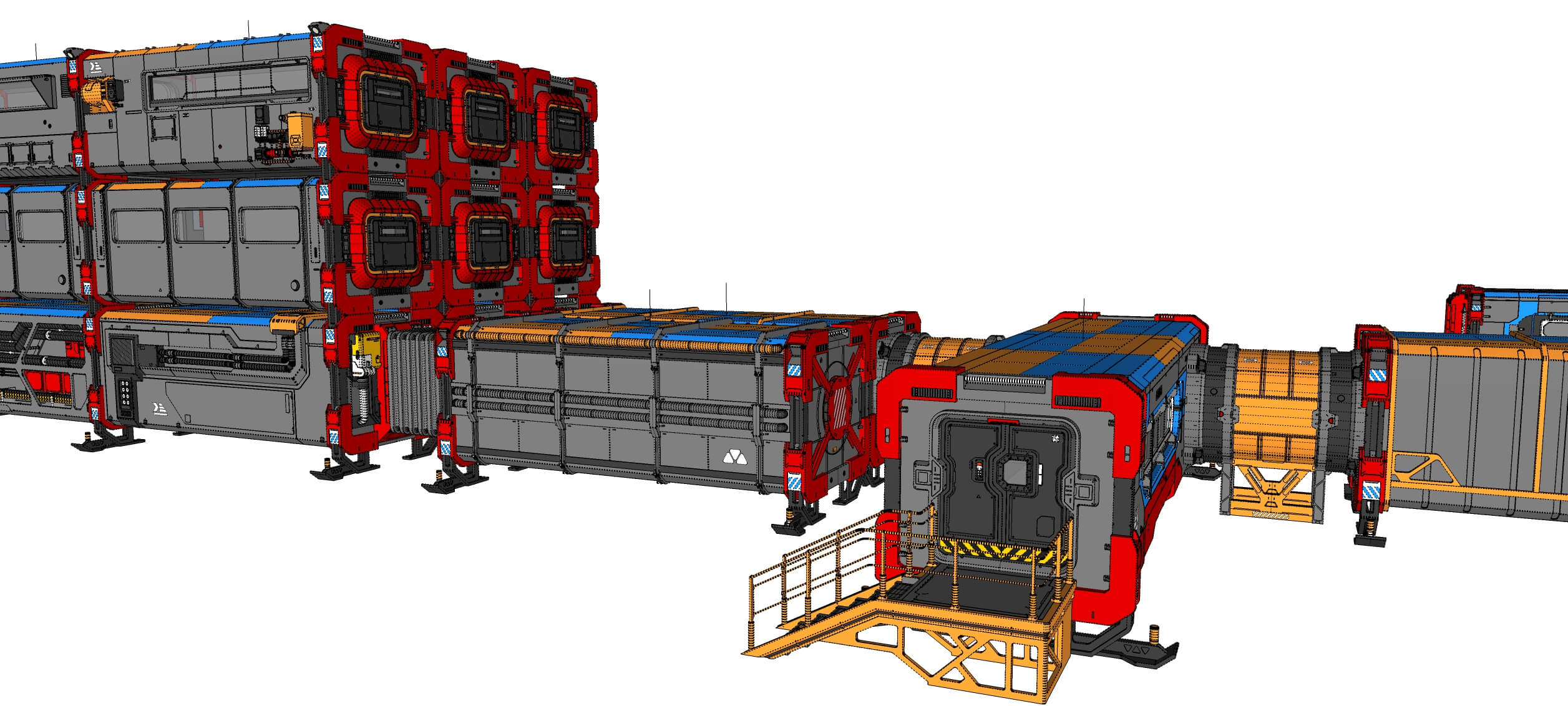 Sci-Fi Residential Module for Habitation 3D Model by Chtazi