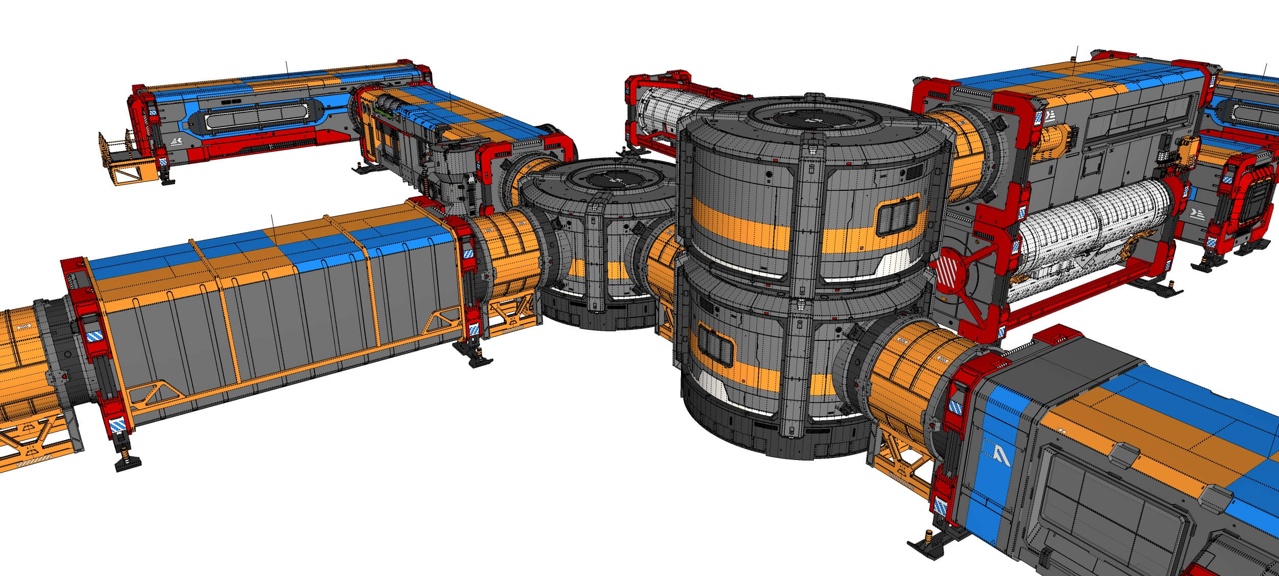 Sci-Fi Residential Module for Habitation 3D Model by Chtazi