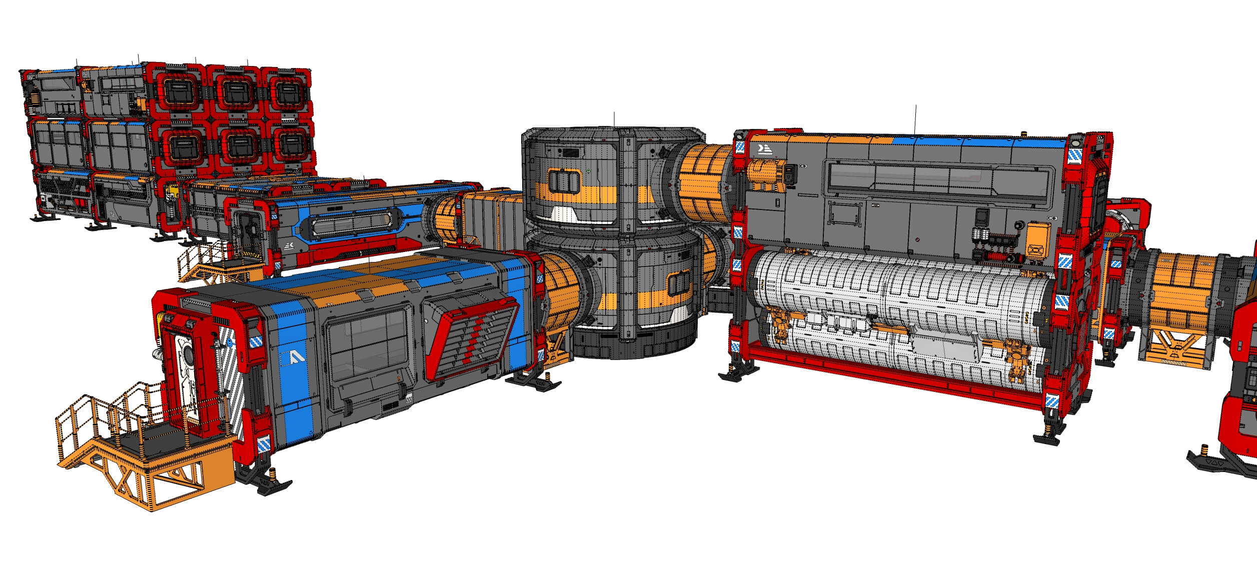 Sci-Fi Residential Module for Habitation 3D Model by Chtazi